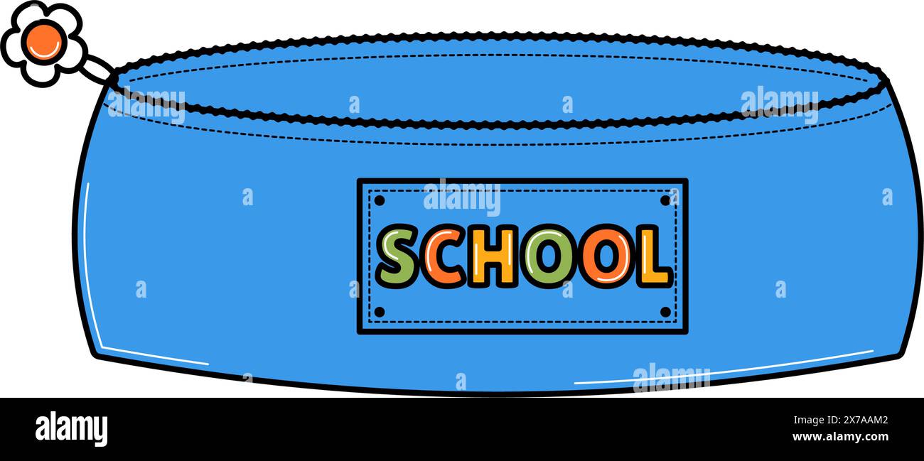 Back to school retro contemporary illustration. Funky school pencil ...