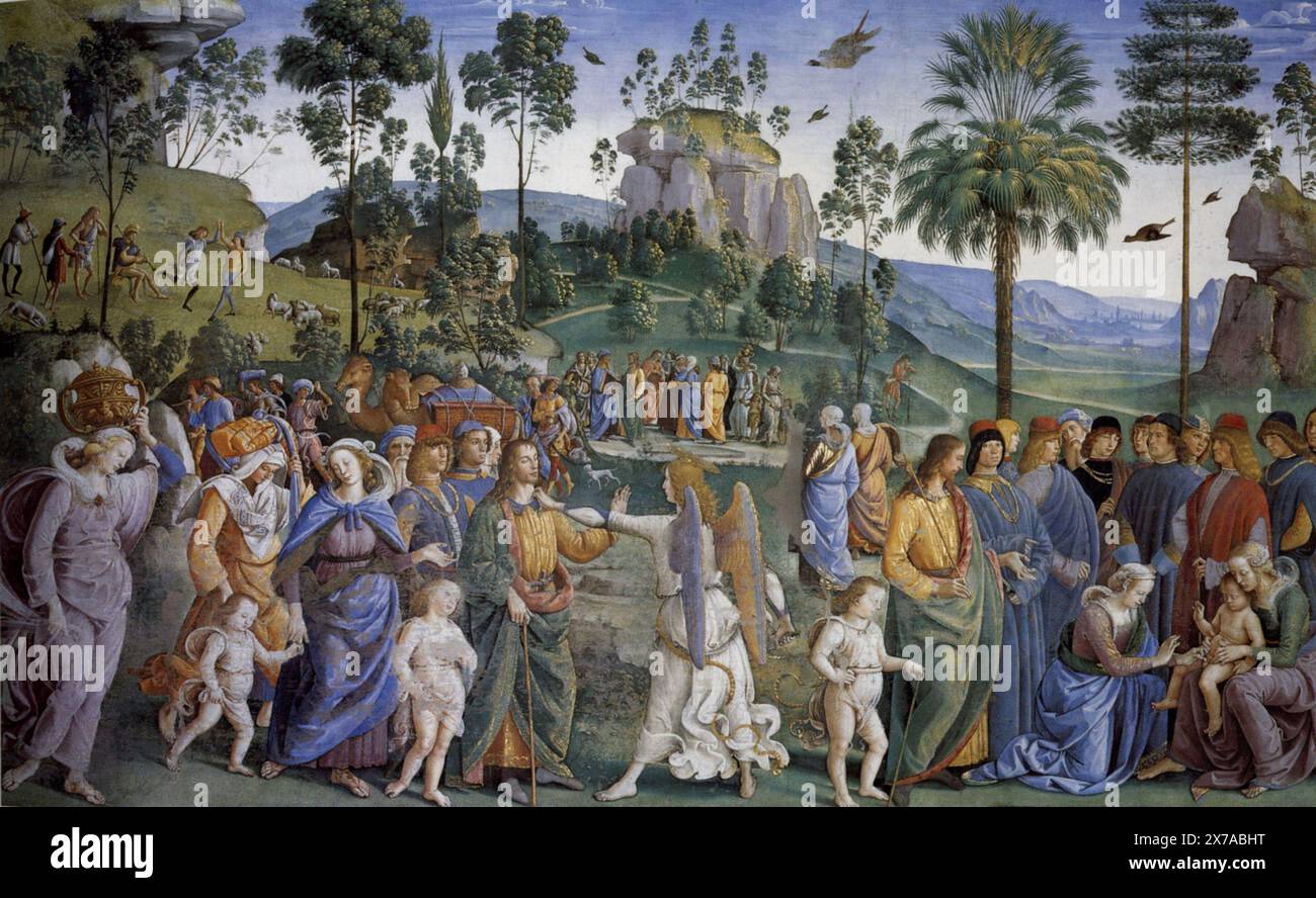 Moses Leaving for Egypt is a fresco by the Italian Renaissance painter ...