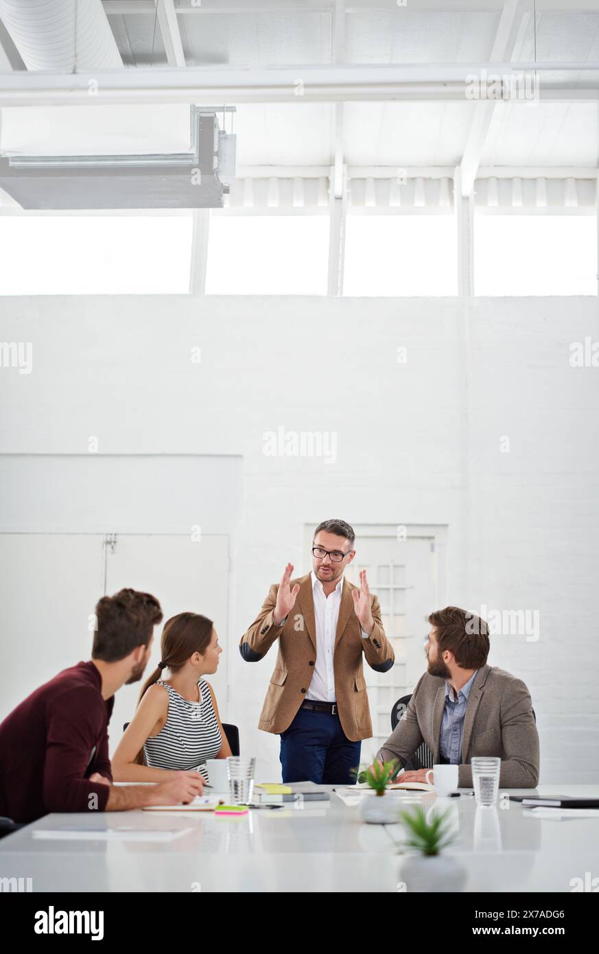 Business people, teamwork and meeting in boardroom for strategy for ...