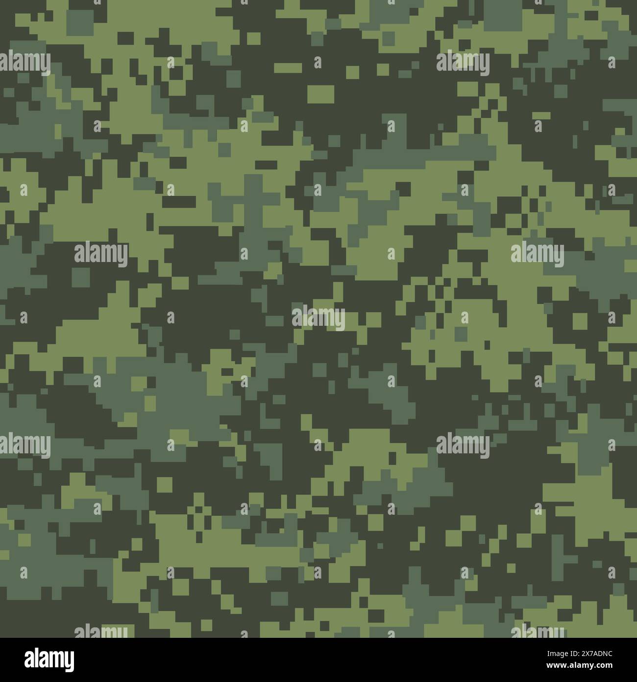 Pixelated green camouflage background. Seamless Tileable Pattern ...