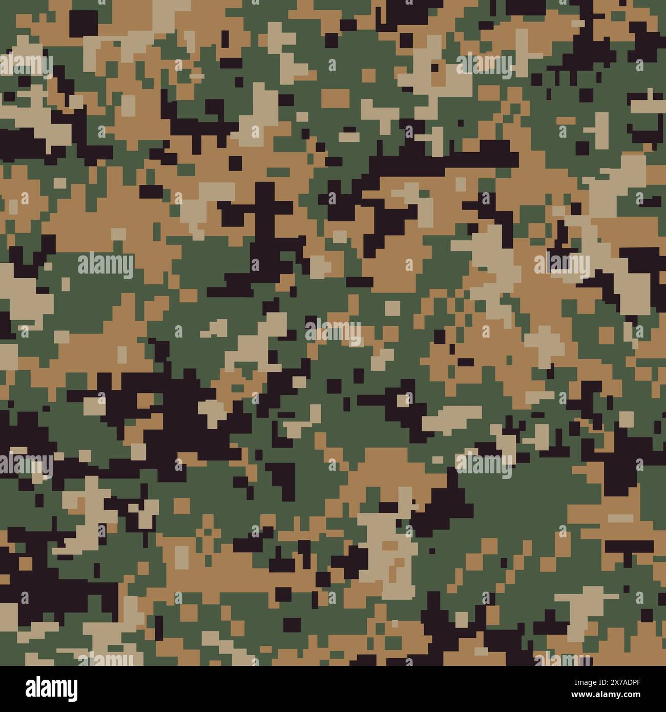 Pixelated military camouflage background. Seamless Tileable Pattern ...