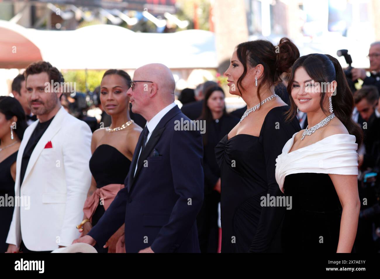 Edgar Ramirez, Zoe Saldana, Jacques Audiard, Karla Sofia Gascon und Selena Gomez bei der ...