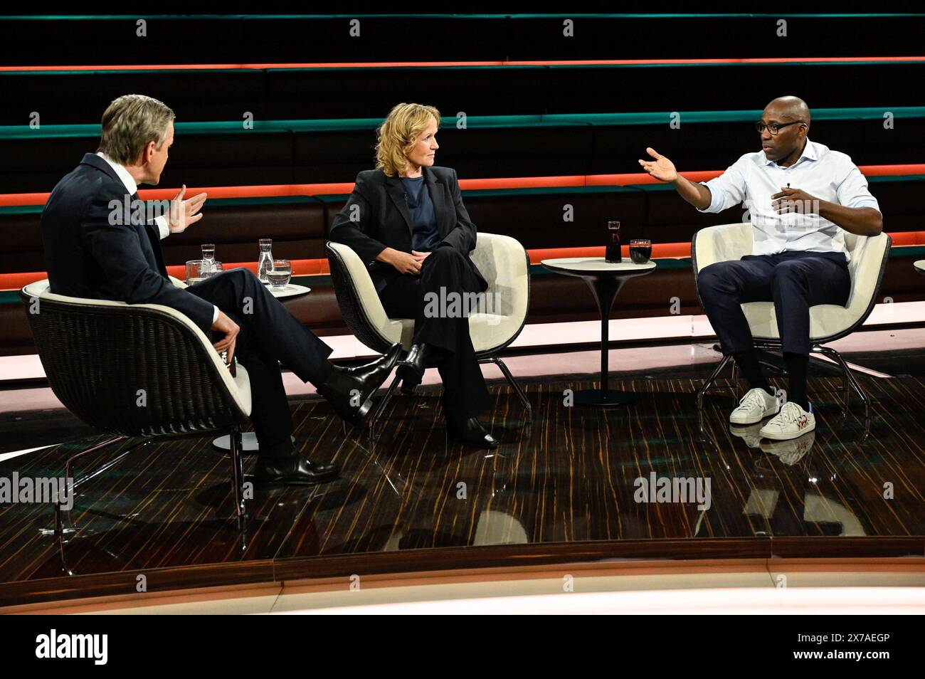 Markus Lanz, Steffi Lemke und Joe Chialo v.li. 05/24 her Markus Lanz ...
