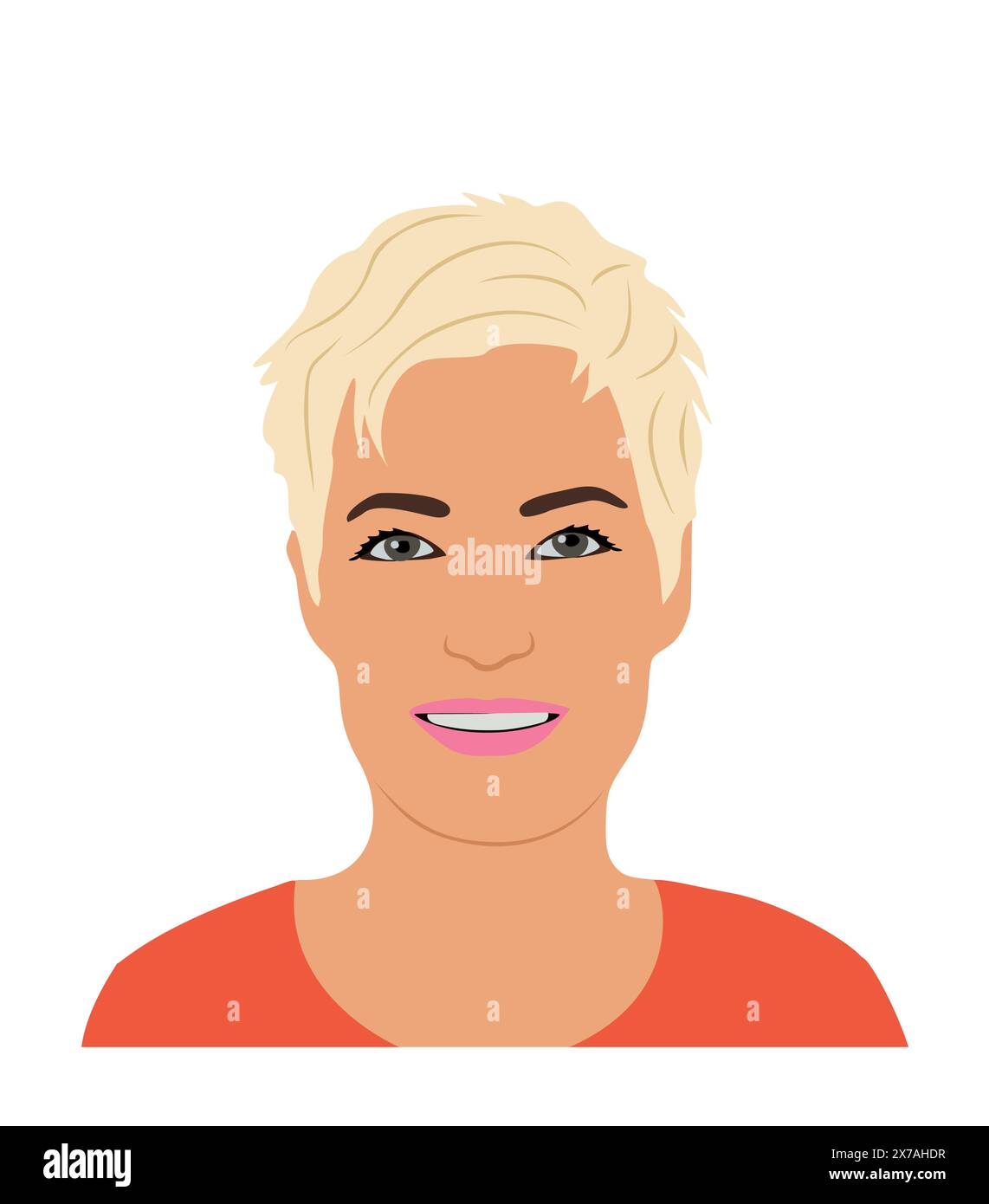 Pretty woman face portrait avatar vector isolated Stock Vector Image ...