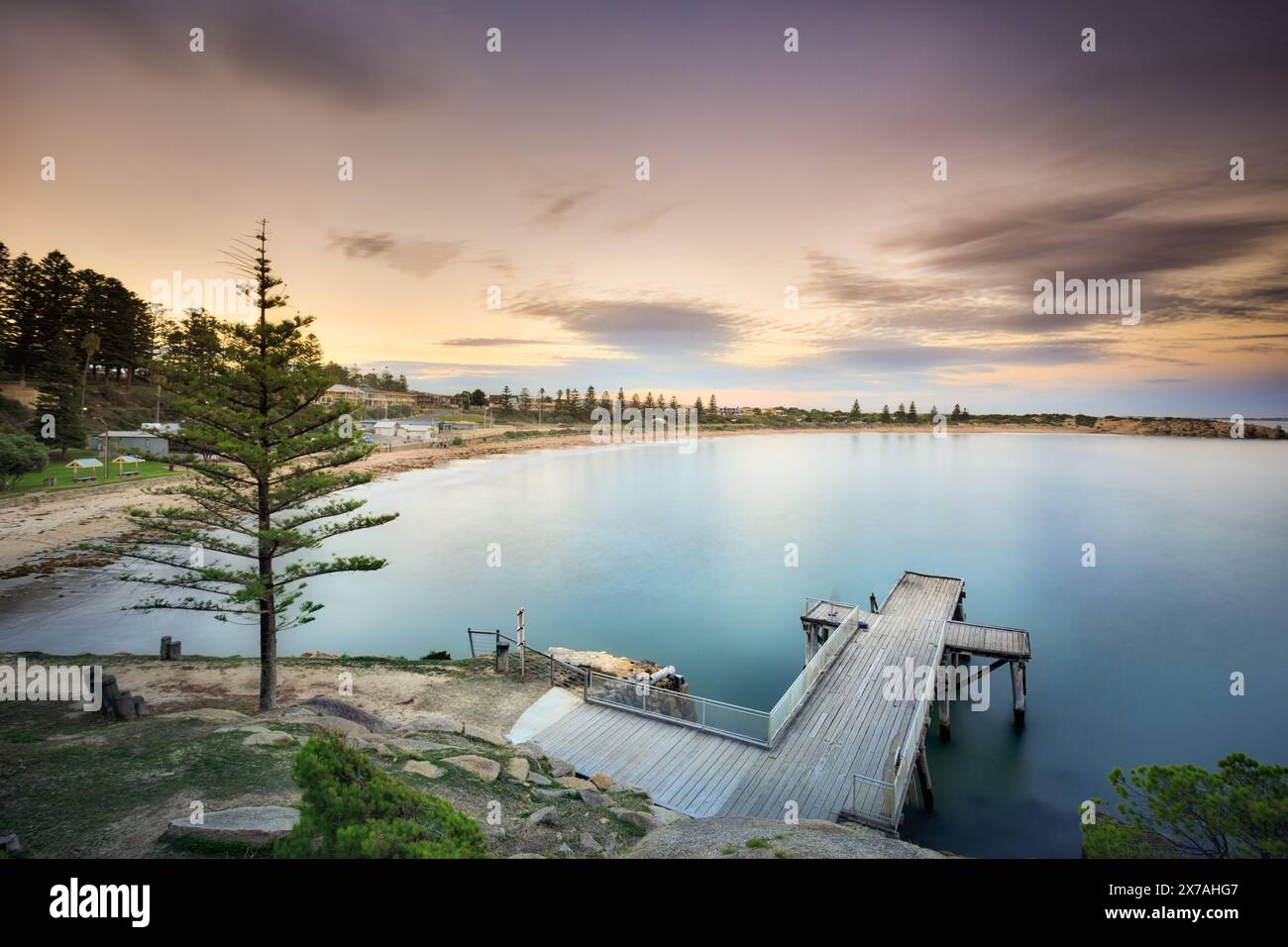port Elliot jetty Stock Photo - Alamy