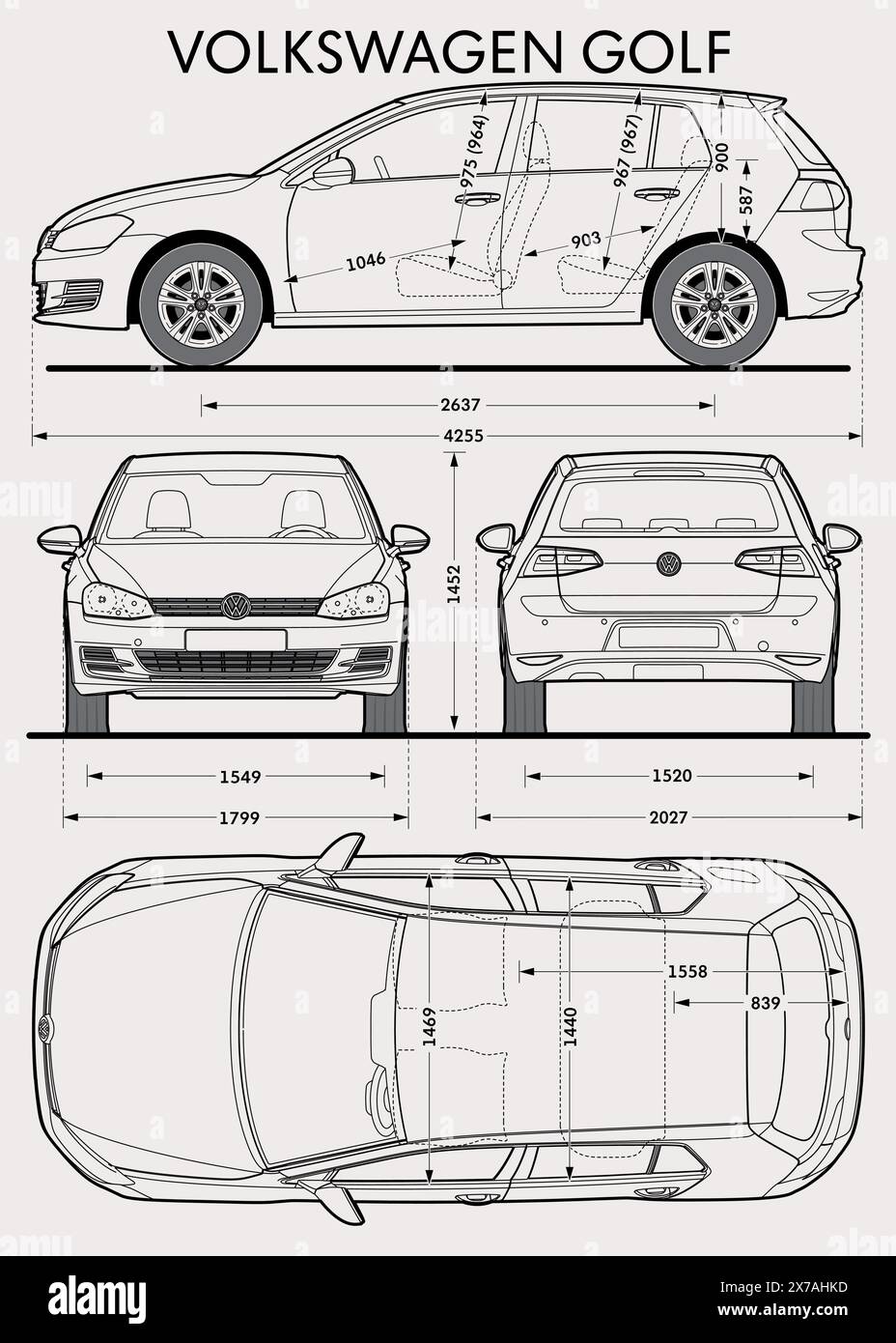 Vw golf detail Stock Vector Images - Alamy