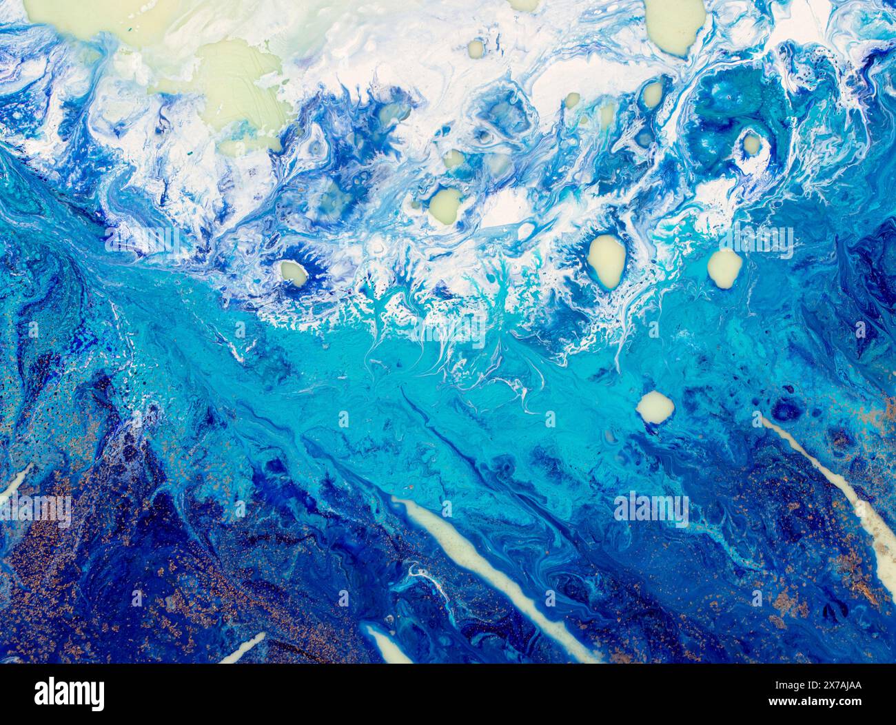 Abstract painting texture in a gentle blue color Stock Photo - Alamy