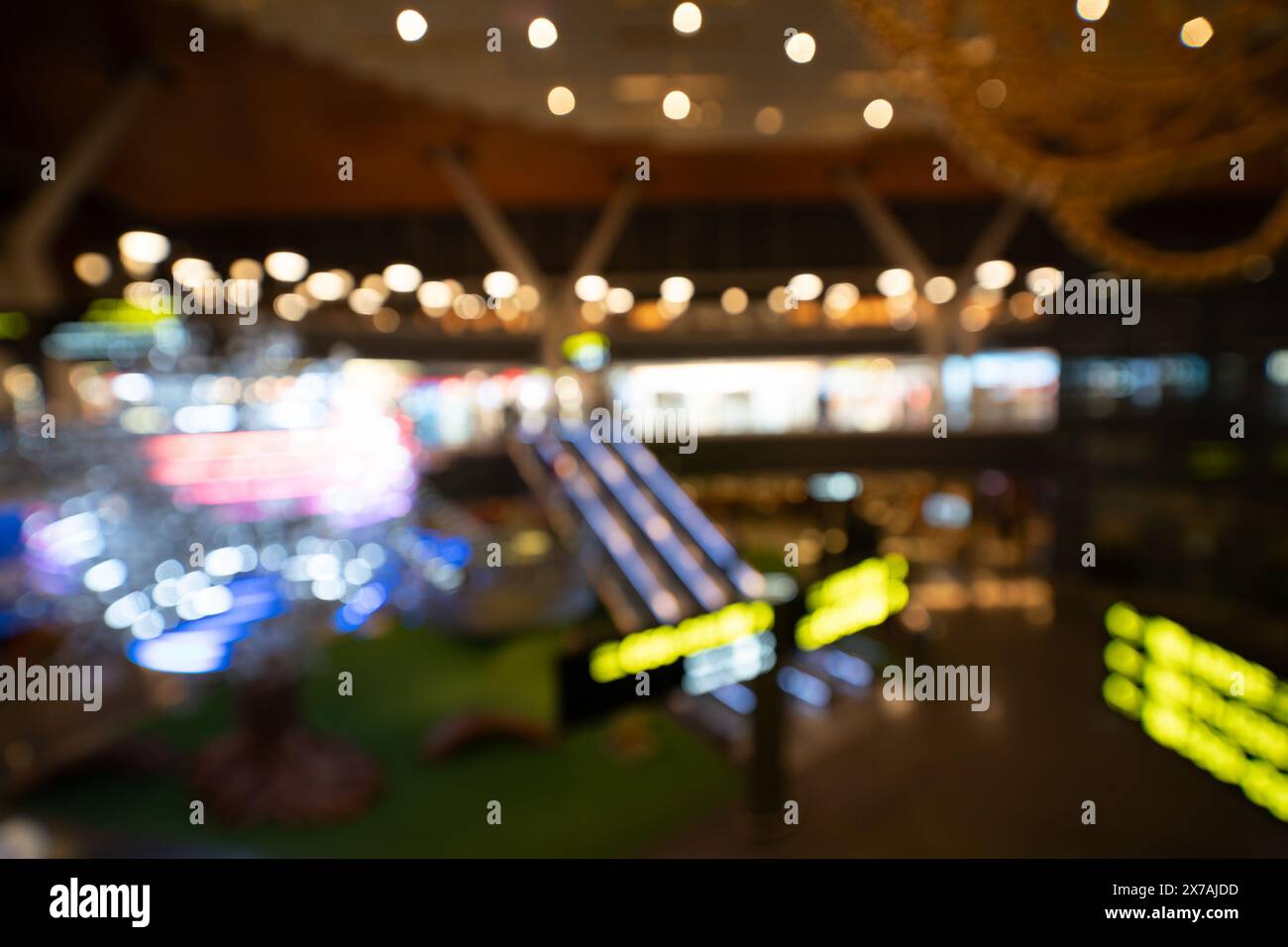 DOHA, QATAR - OCTOBER 13, 2023: defocused shot of Doha’s Hamad International Airport Stock Photo ...