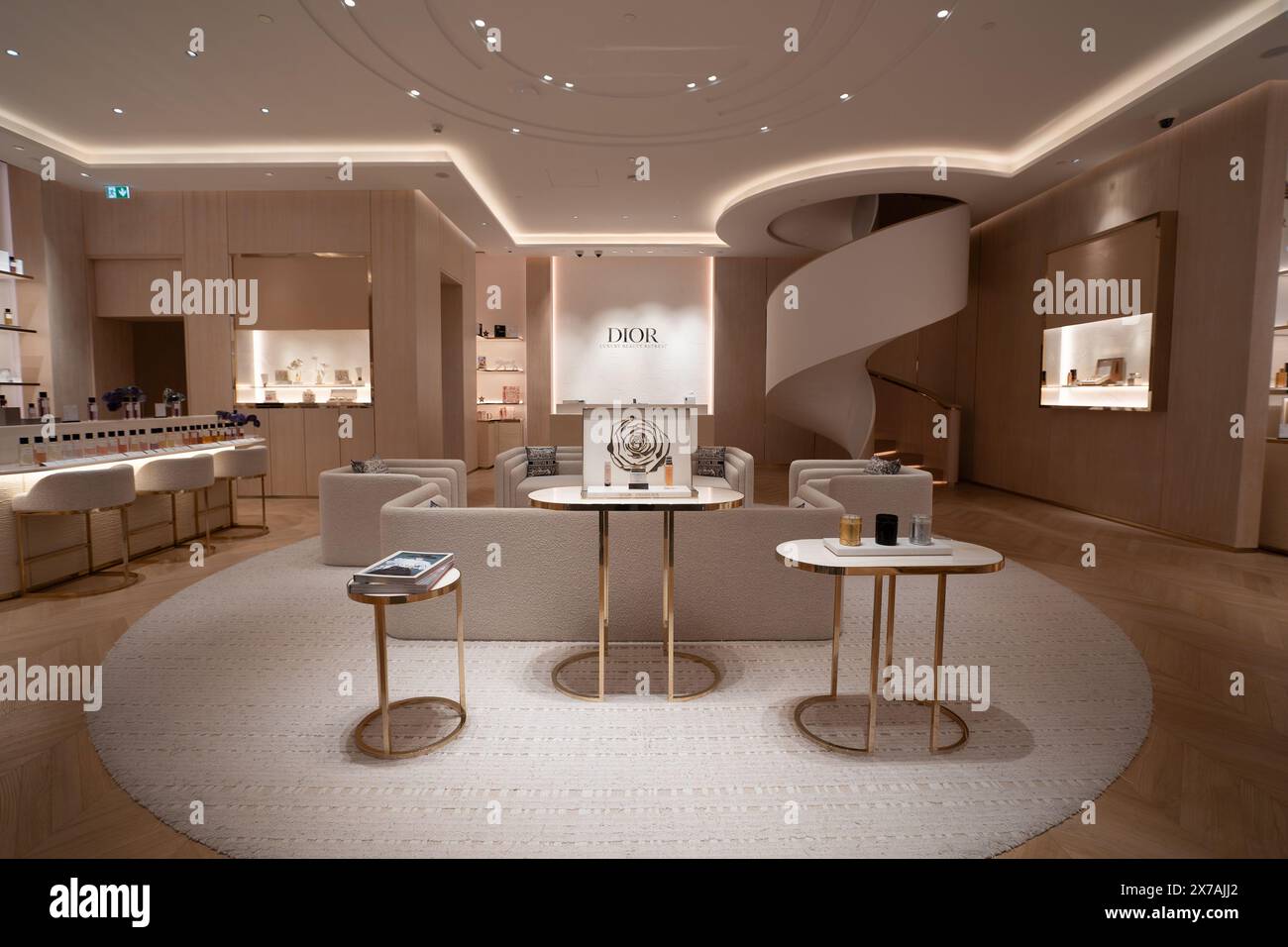 DOHA, QATAR - OCTOBER 13, 2023: interior shot of Dior store in Hamad ...