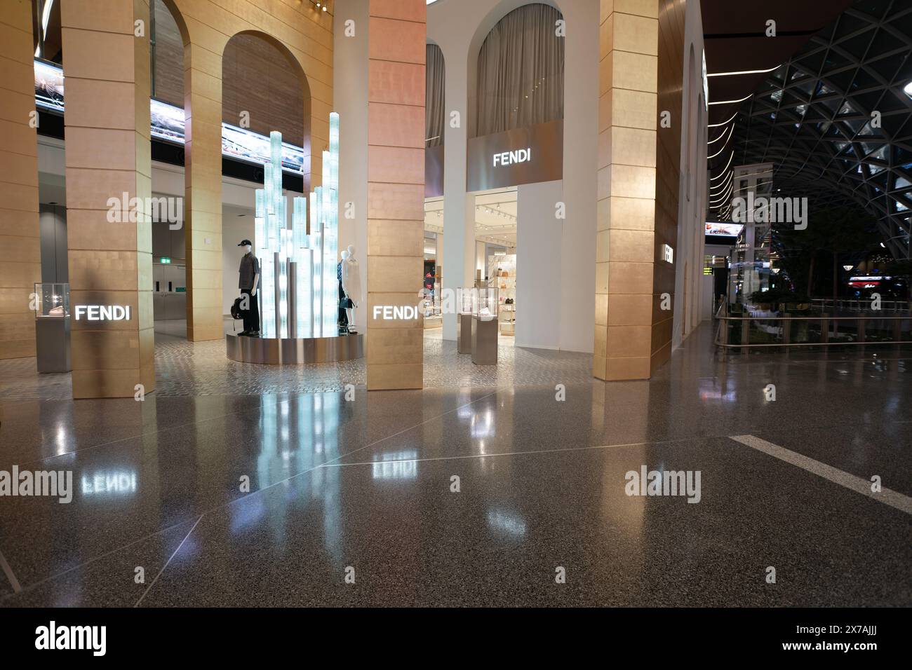DOHA, QATAR - OCTOBER 13, 2023: Fendi store in Hamad International ...
