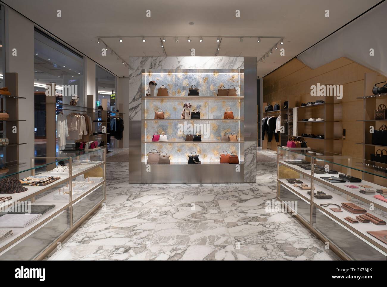 DOHA, QATAR - OCTOBER 13, 2023: interior shot of Fendi store in Hamad ...