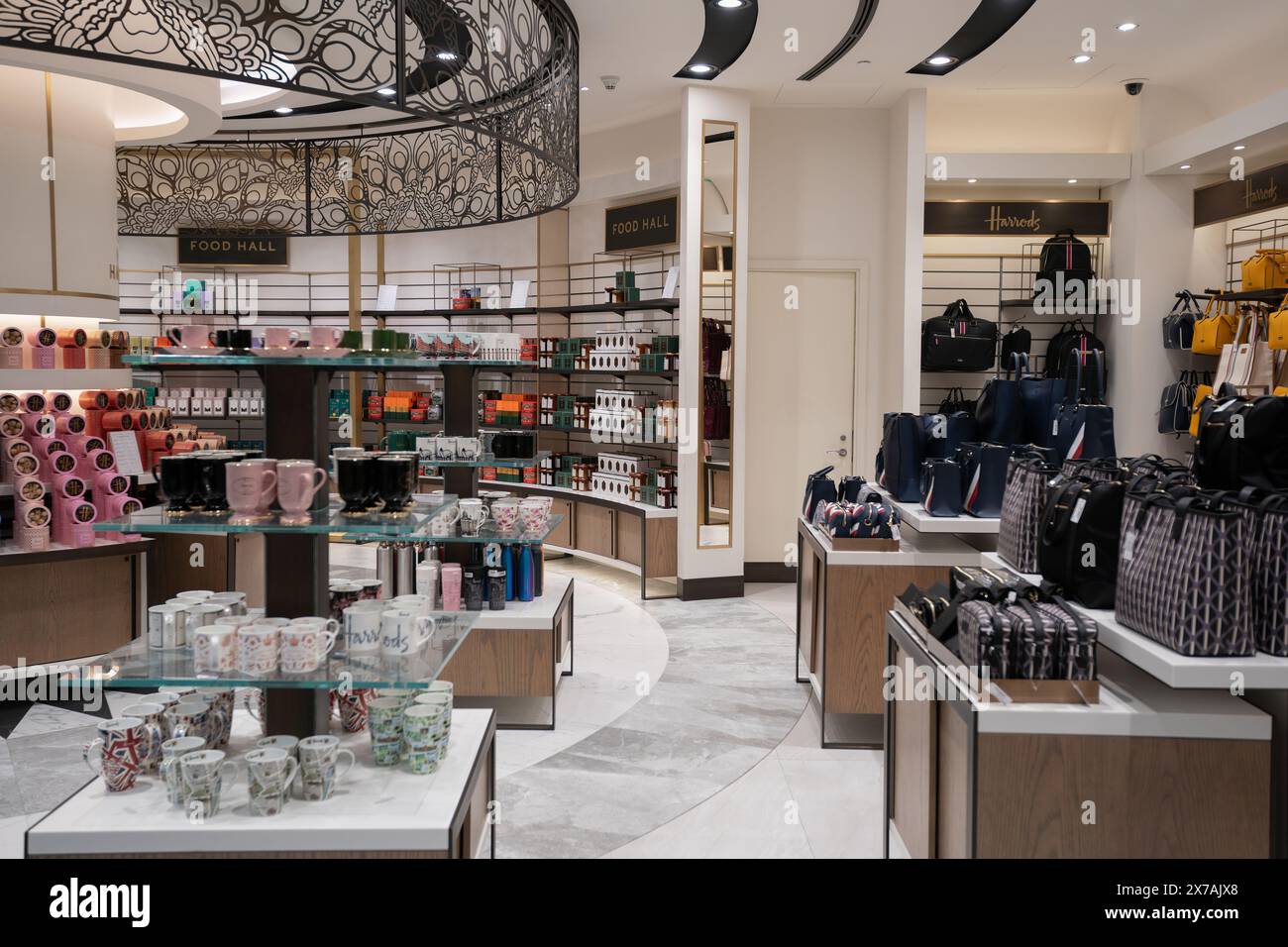 DOHA, QATAR - OCTOBER 13, 2023: Harrods store in Hamad International ...
