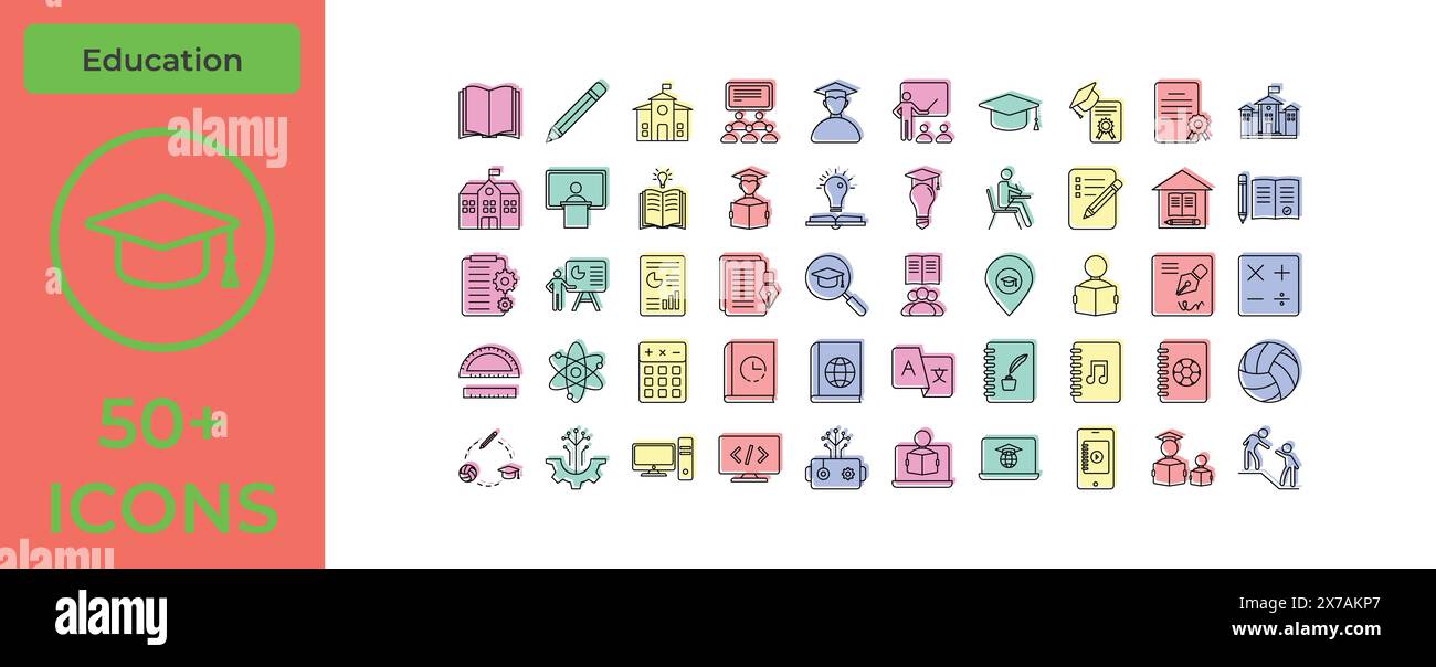 Comprehensive Education Icon Pack: Perfect for Schools, Universities ...