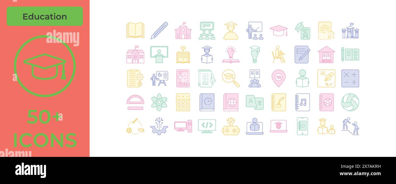 Comprehensive Education Icon Pack: Perfect for Schools, Universities ...