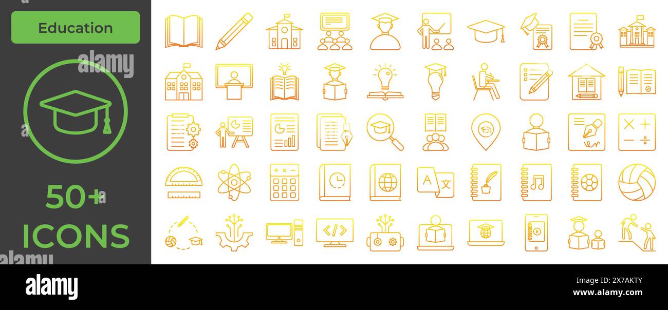 Comprehensive Education Icon Pack: Perfect for Schools, Universities ...