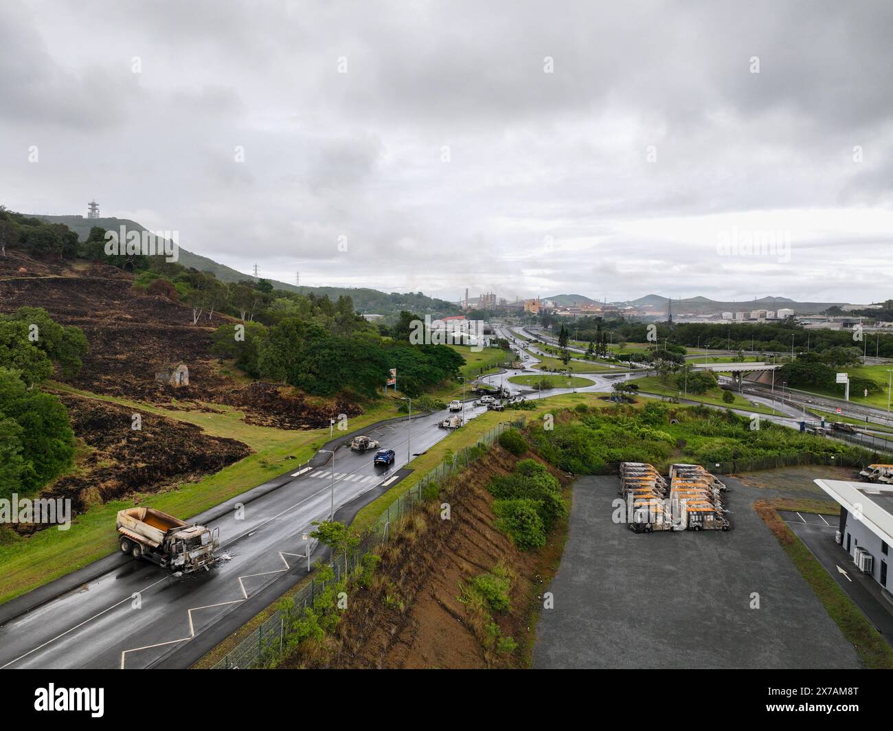 2024 riots burnt car hi-res stock photography and images - Alamy