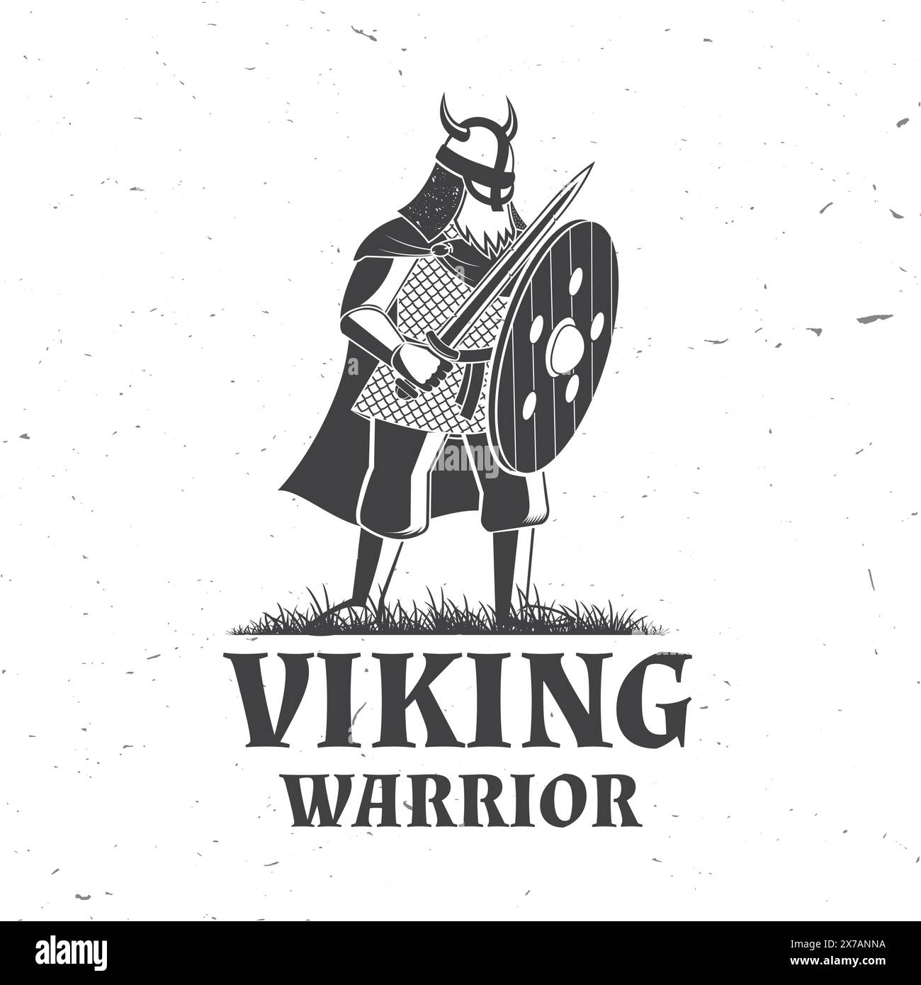 Viking warrior logo, badge, sticker. Vector illustration. For emblems ...