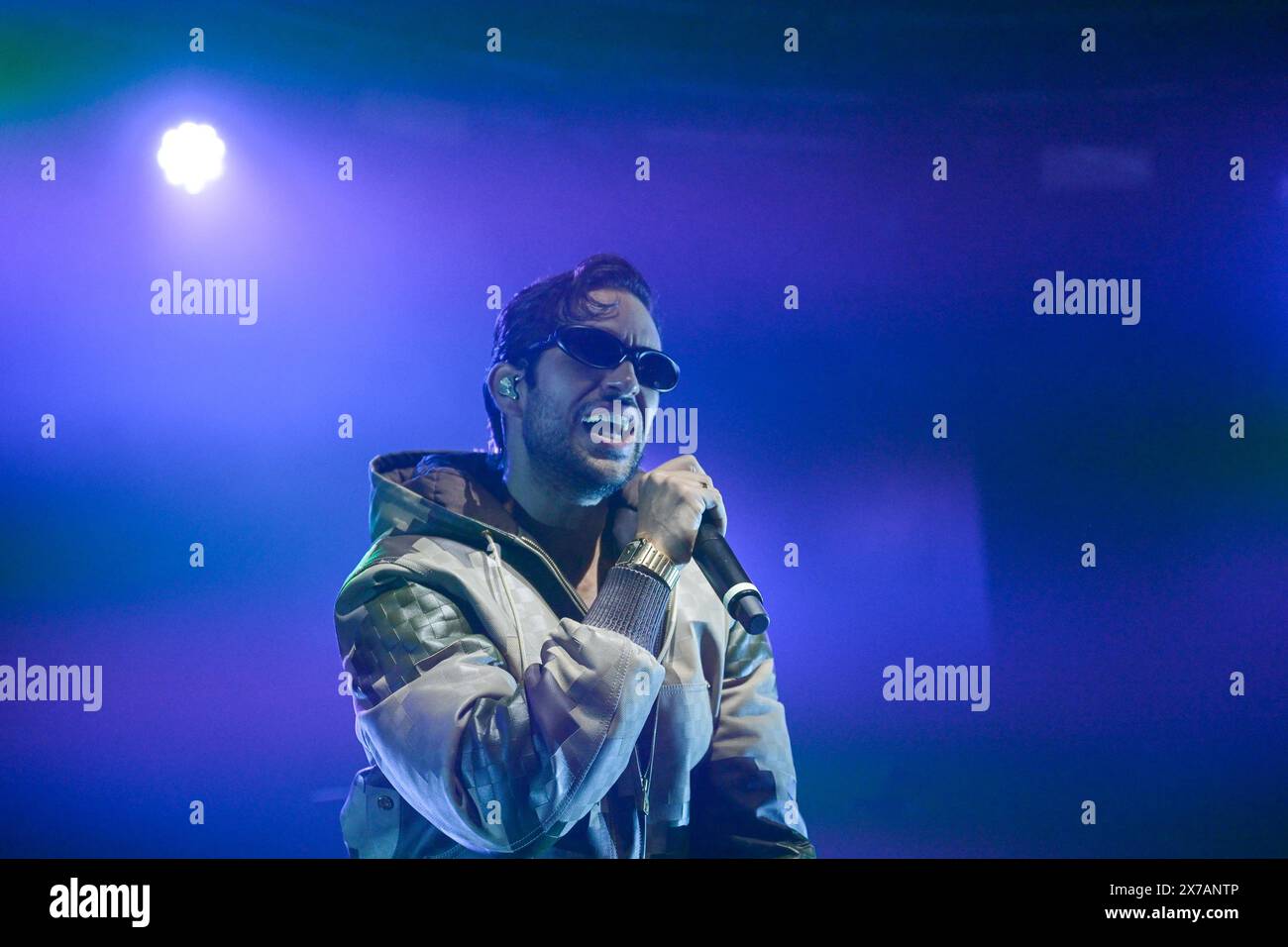 Italian singer Mahmood performs live on stage at Le Fabrique for the ...