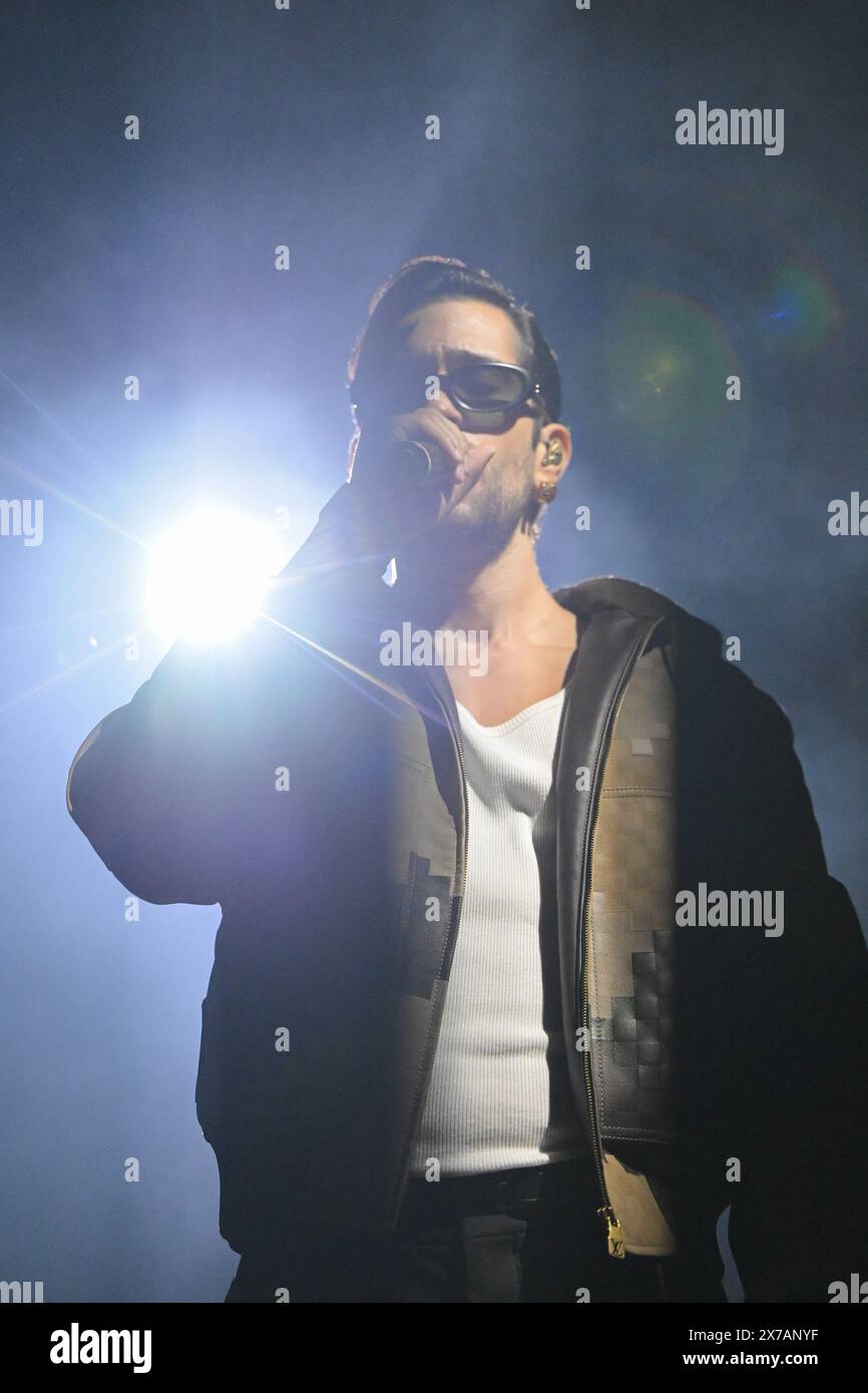 Italian singer Mahmood performs live on stage at Le Fabrique for the ...