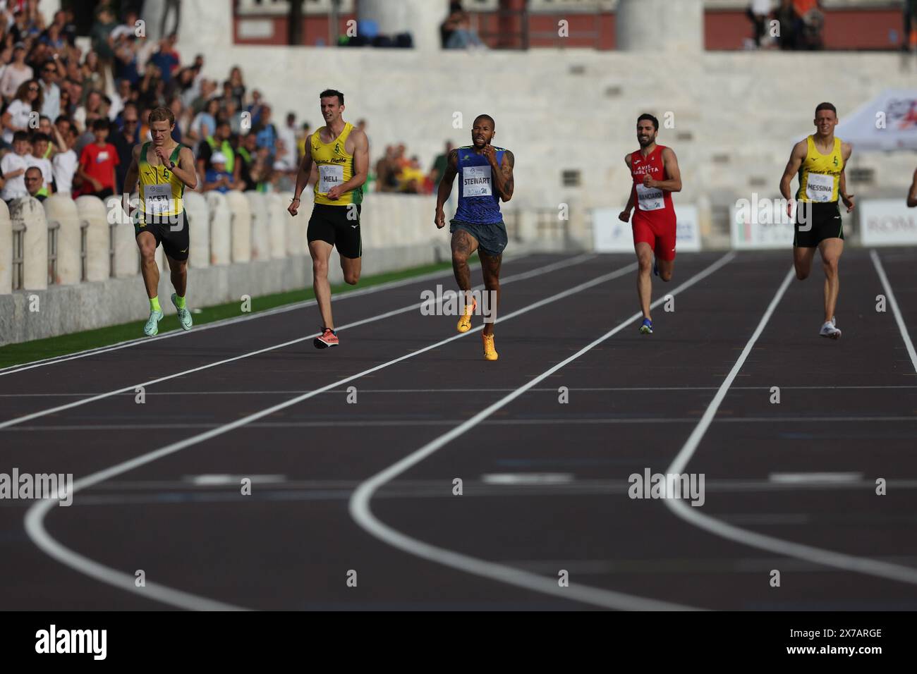 Rome, Italy 18.05.2024: Trevor Stewart (usa) 400 meters athletics race ...