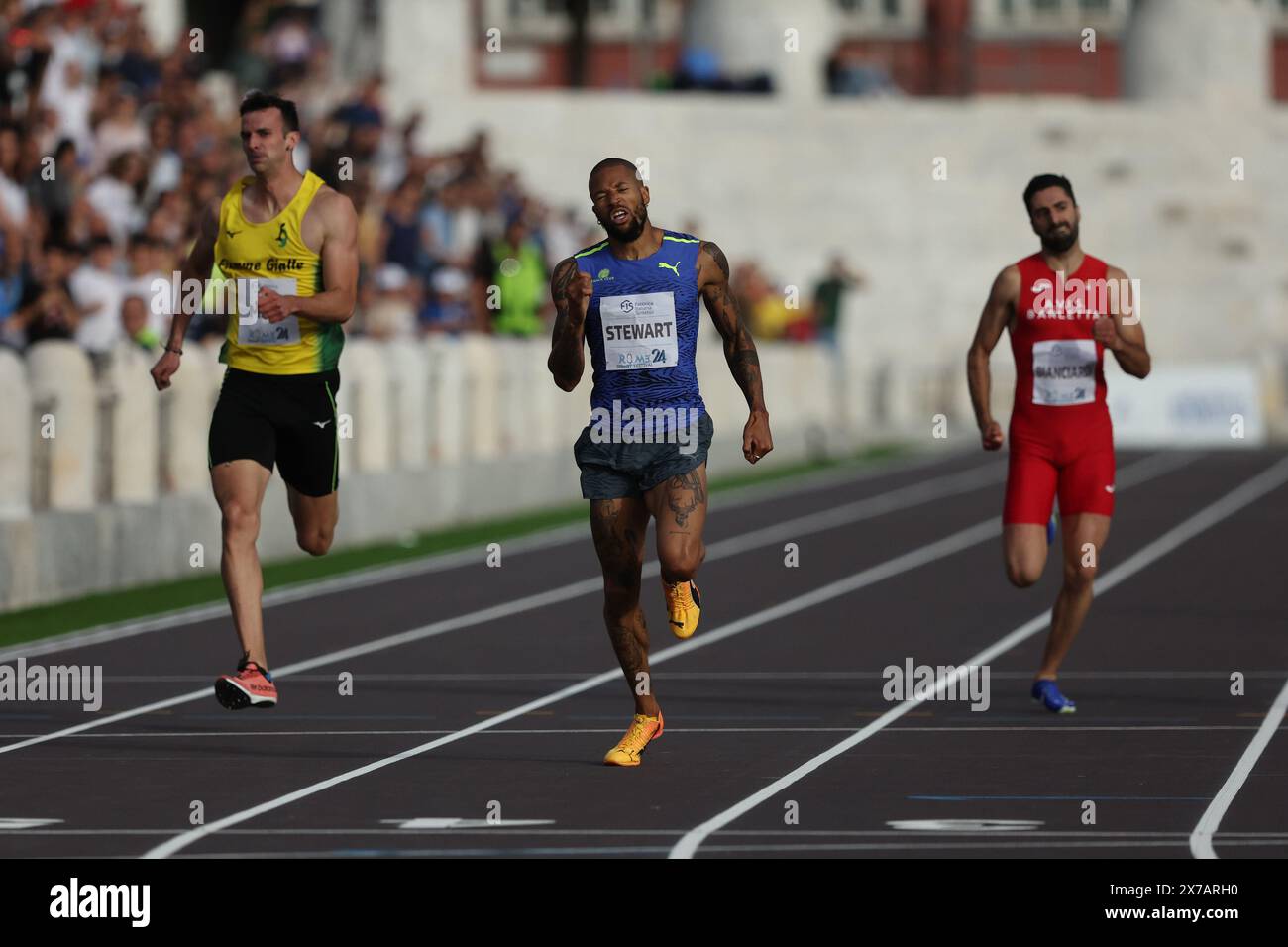 Rome, Italy 18.05.2024: Trevor Stewart (usa) 400 meters athletics race ...