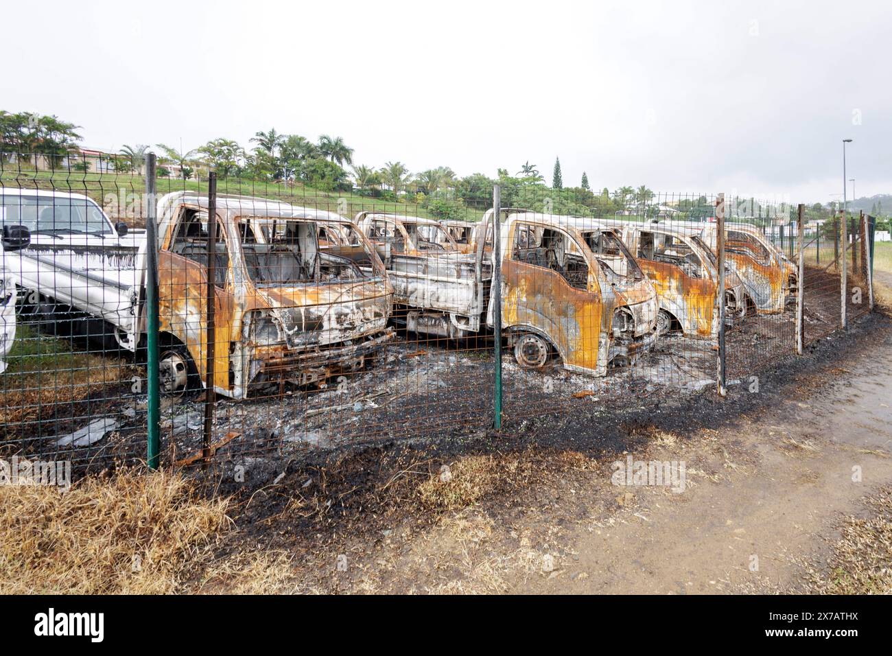 Aftermath of rioting at Belle-Vie roundabout in Noumea, New Caledonia ...