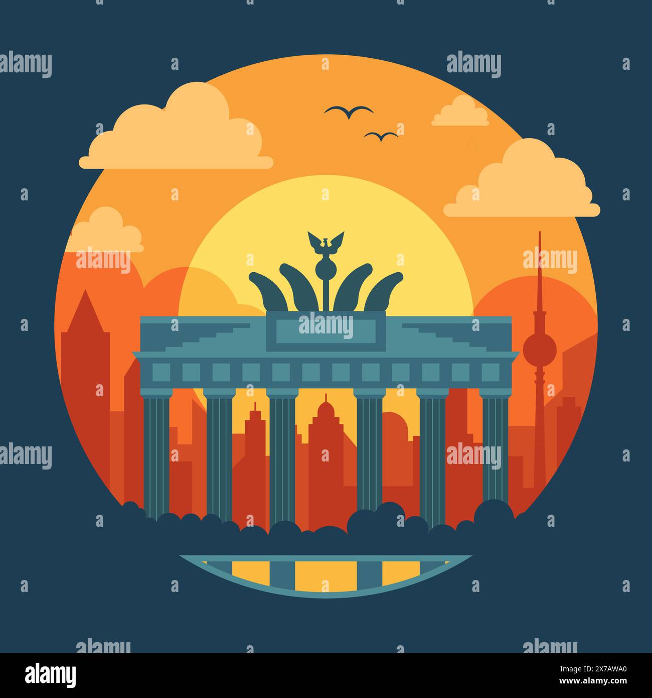 Circular building berlin Stock Vector Images - Alamy