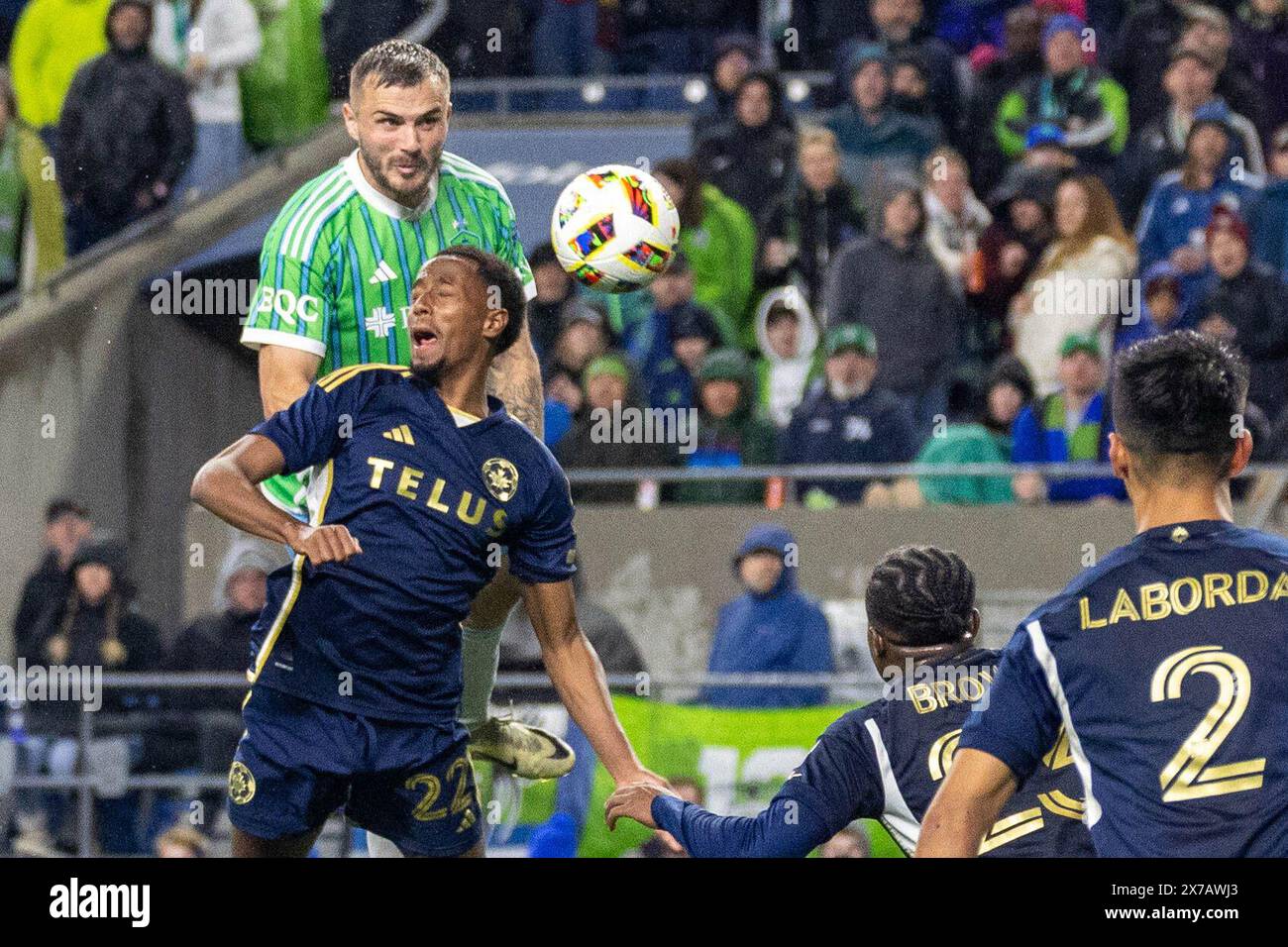 Seattle, Washington, USA. 18th May, 2024. Seattle Sounders player ...