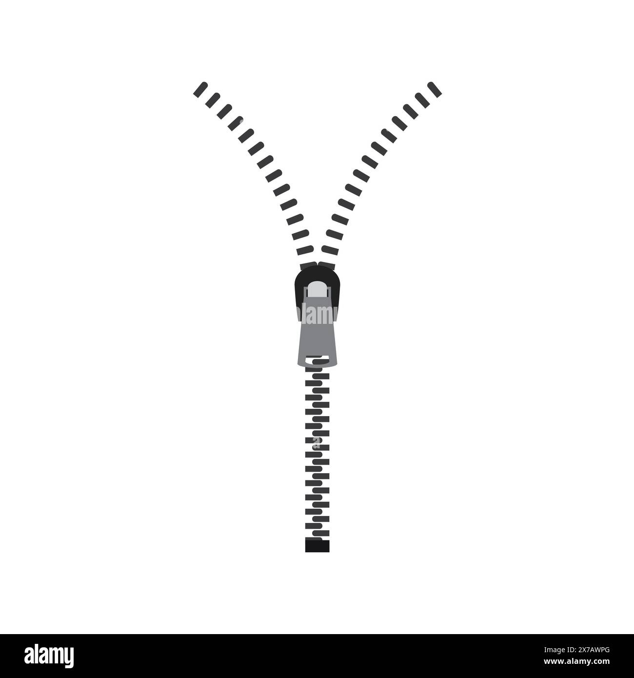 Closed and open zipper. Zipper Button. closed and open zipper on white background drawing by ...