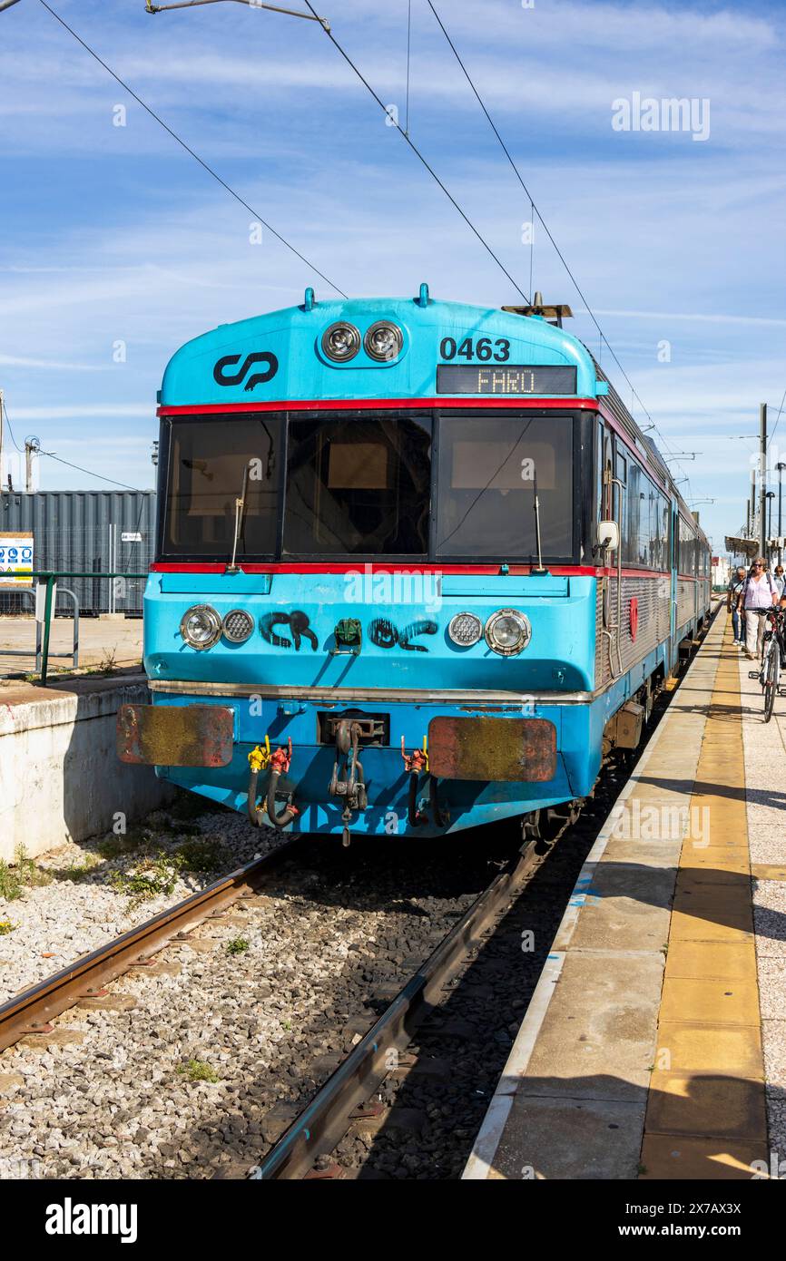 Linha do Algarve, train station, trainline, Faro, Algarve, Portugal ...
