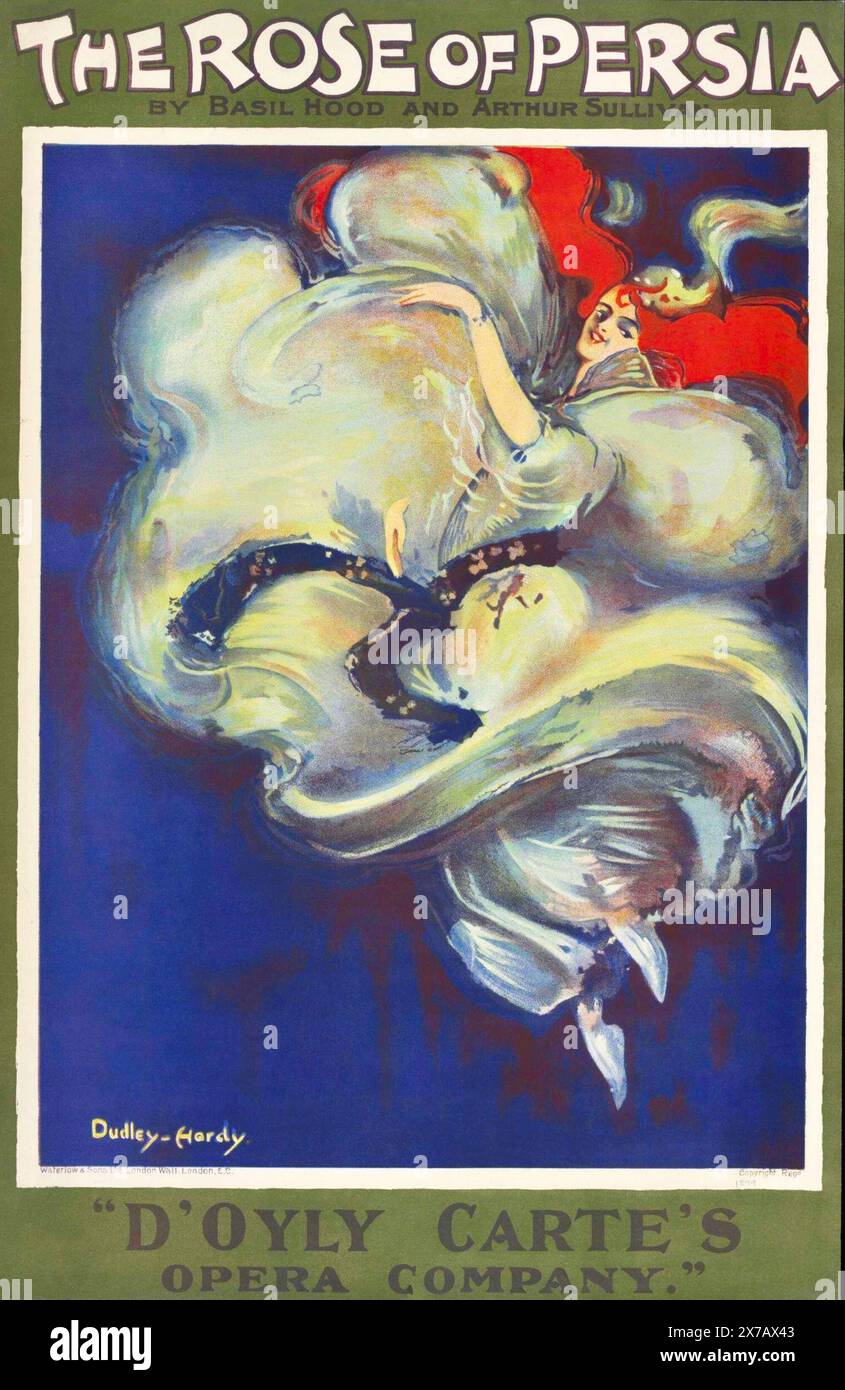 Dudley Hardy Poster for Basil Hood and Arthur Sullivan's The Rose of ...