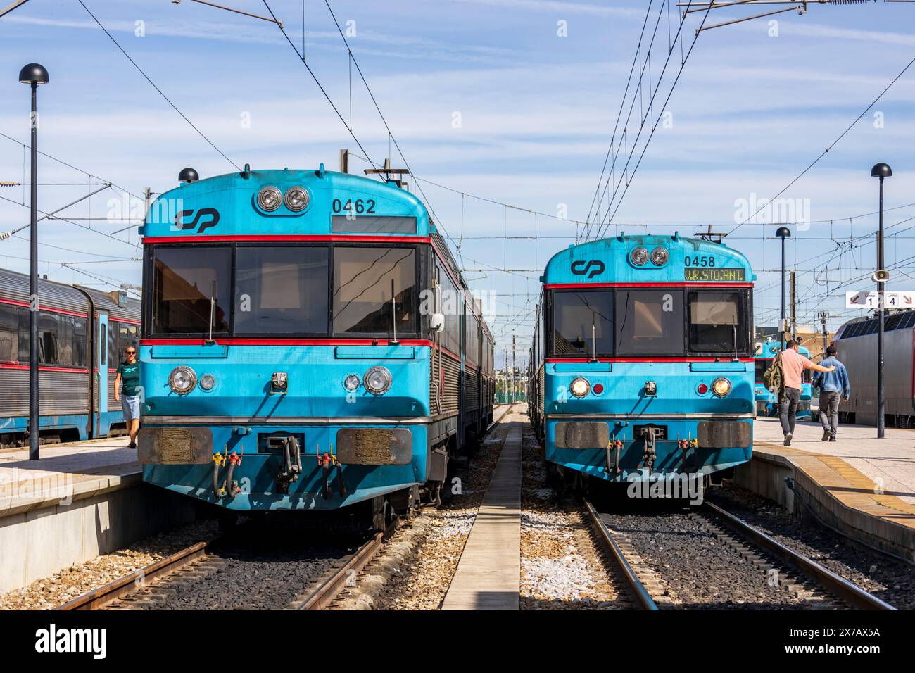 Linha do Algarve, train station, trainline, Faro, Algarve, Portugal ...