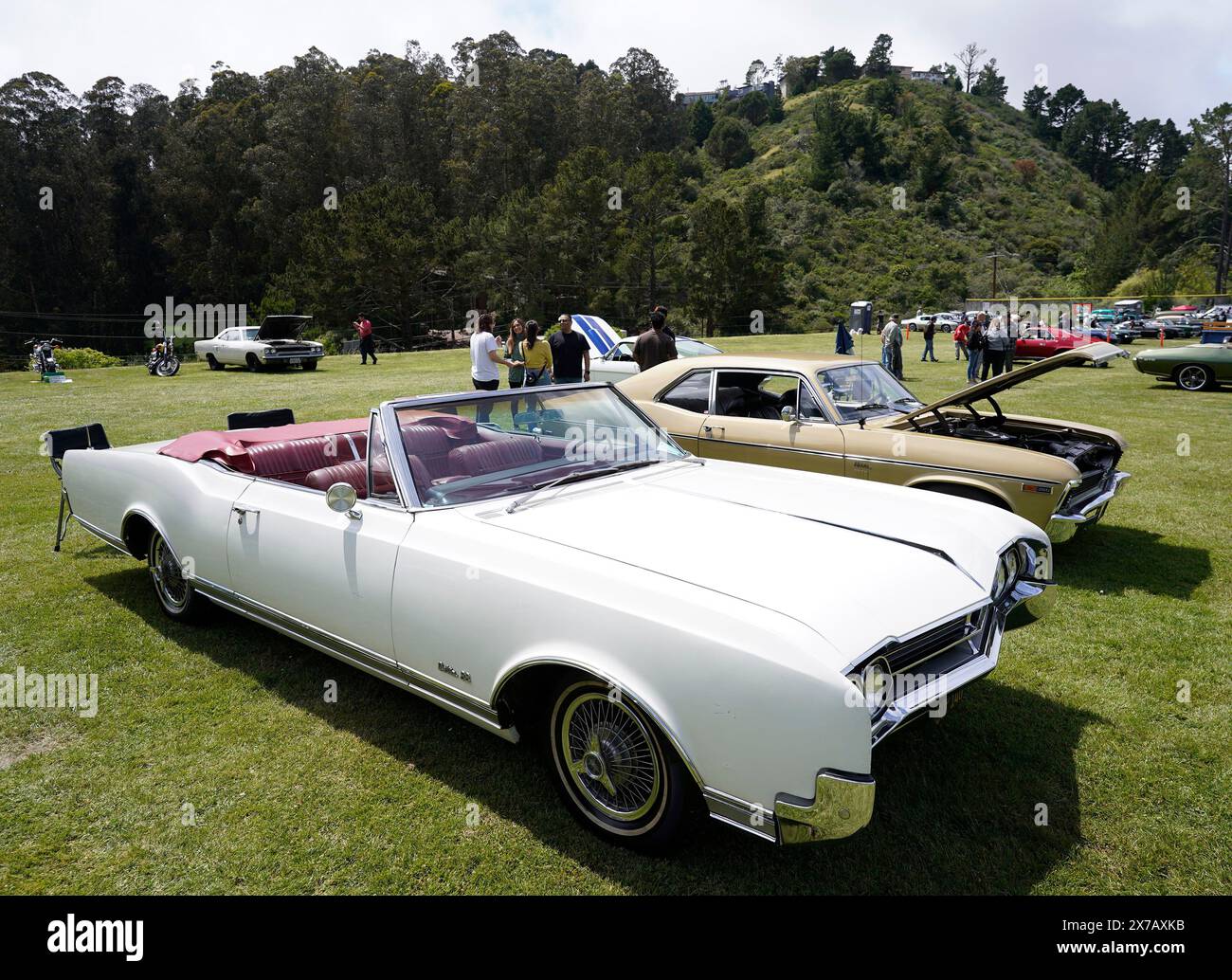 Pacifica, USA. 18th May, 2024. Vintage vehicles are pictured during a vintage vehicle show in ...