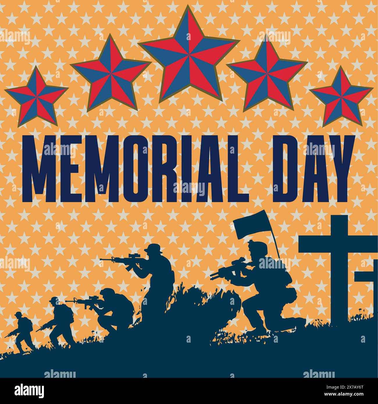 Vibrant Memorial Day Celebration Vector: A Patriotic Homage, With its ...