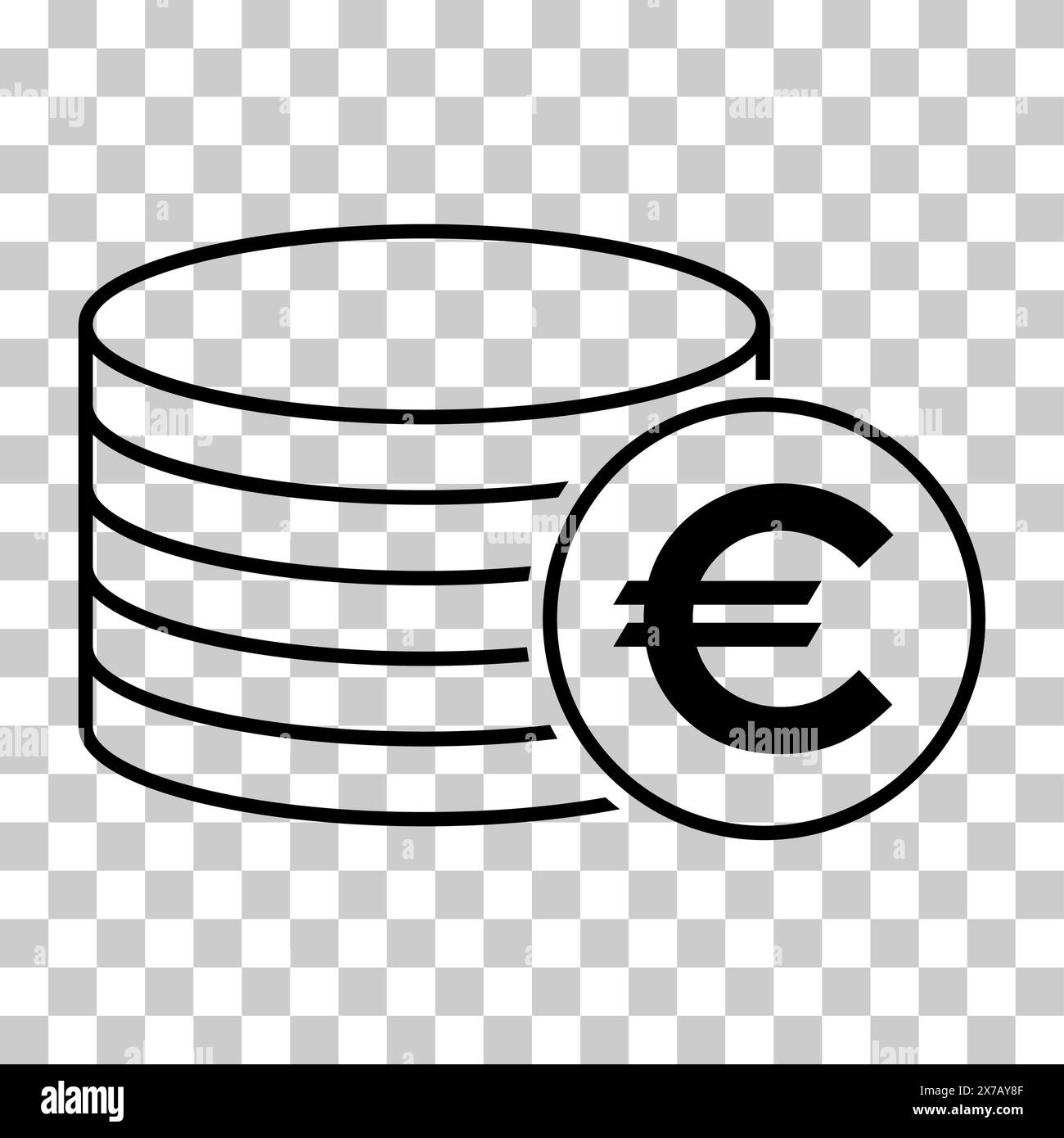Eu coins Stock Vector Images - Alamy