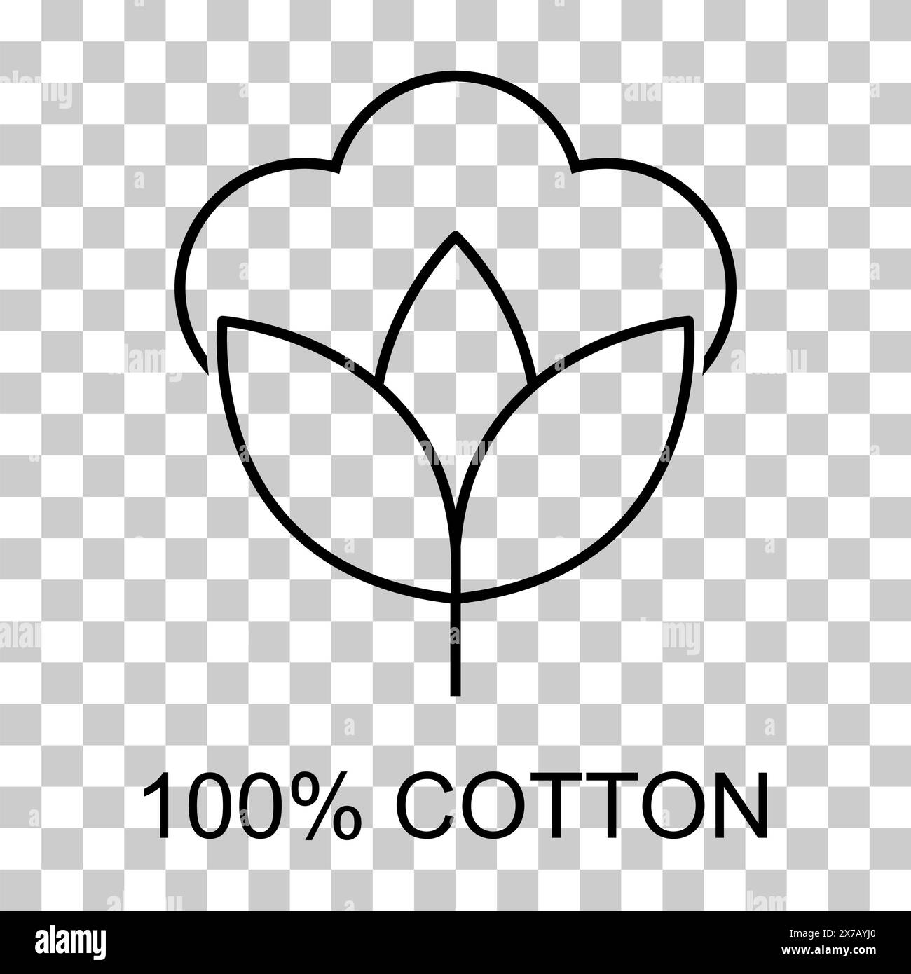 Cotton organic icon, clothing symbol natural symbol, web graphic vector ...