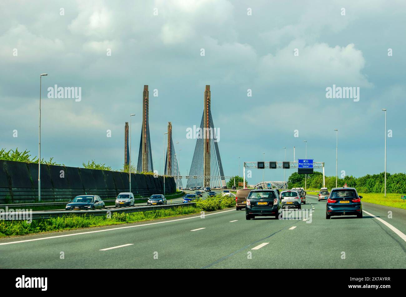 Zaltbommel, The Netherlands, May 5, 2024: cars on the highway passing ...