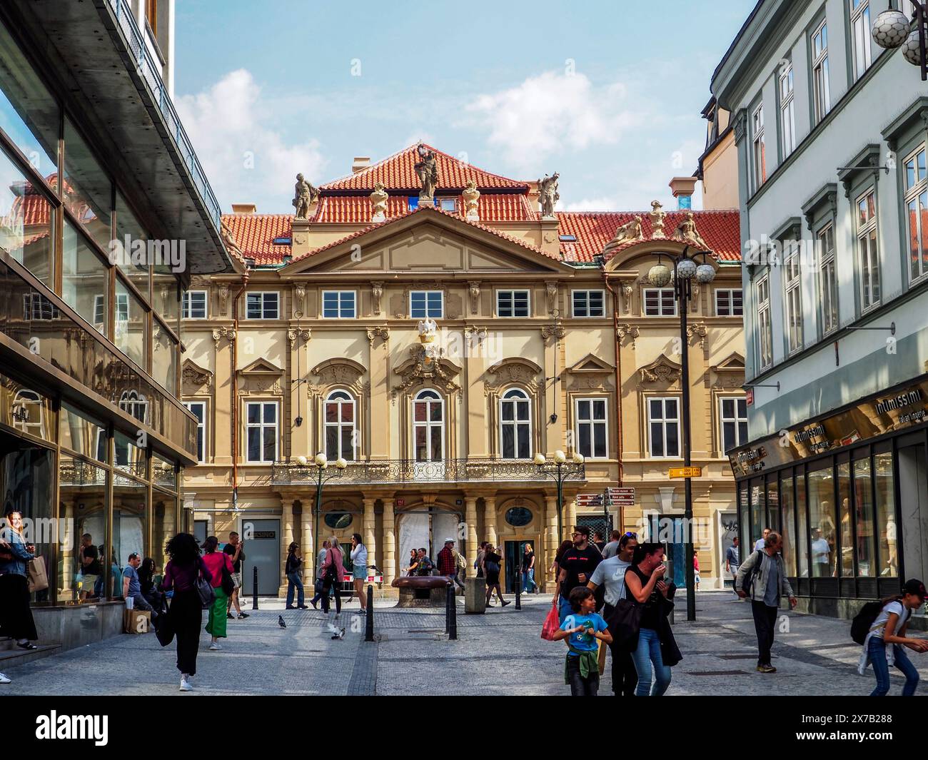 Prague, Czech Republic - May 10, 2024: Palazzo Silva-Tarucca, formerly ...