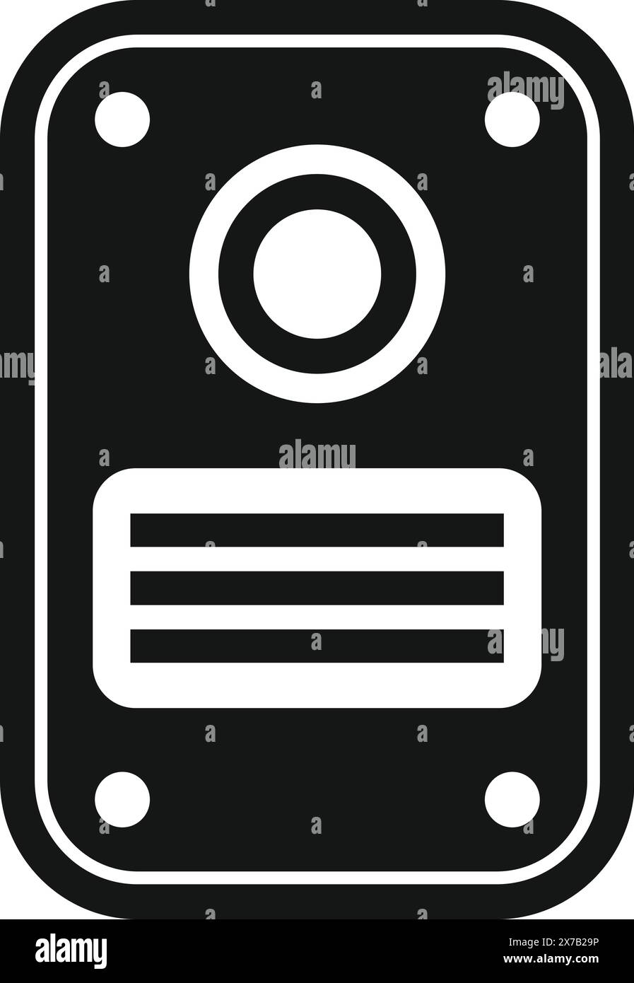 Black and white vector illustration of a hard drive icon, perfect for ...