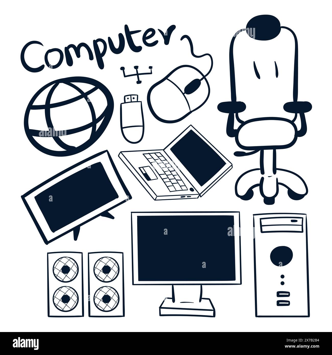 Keyboard drawing Cut Out Stock Images & Pictures - Alamy