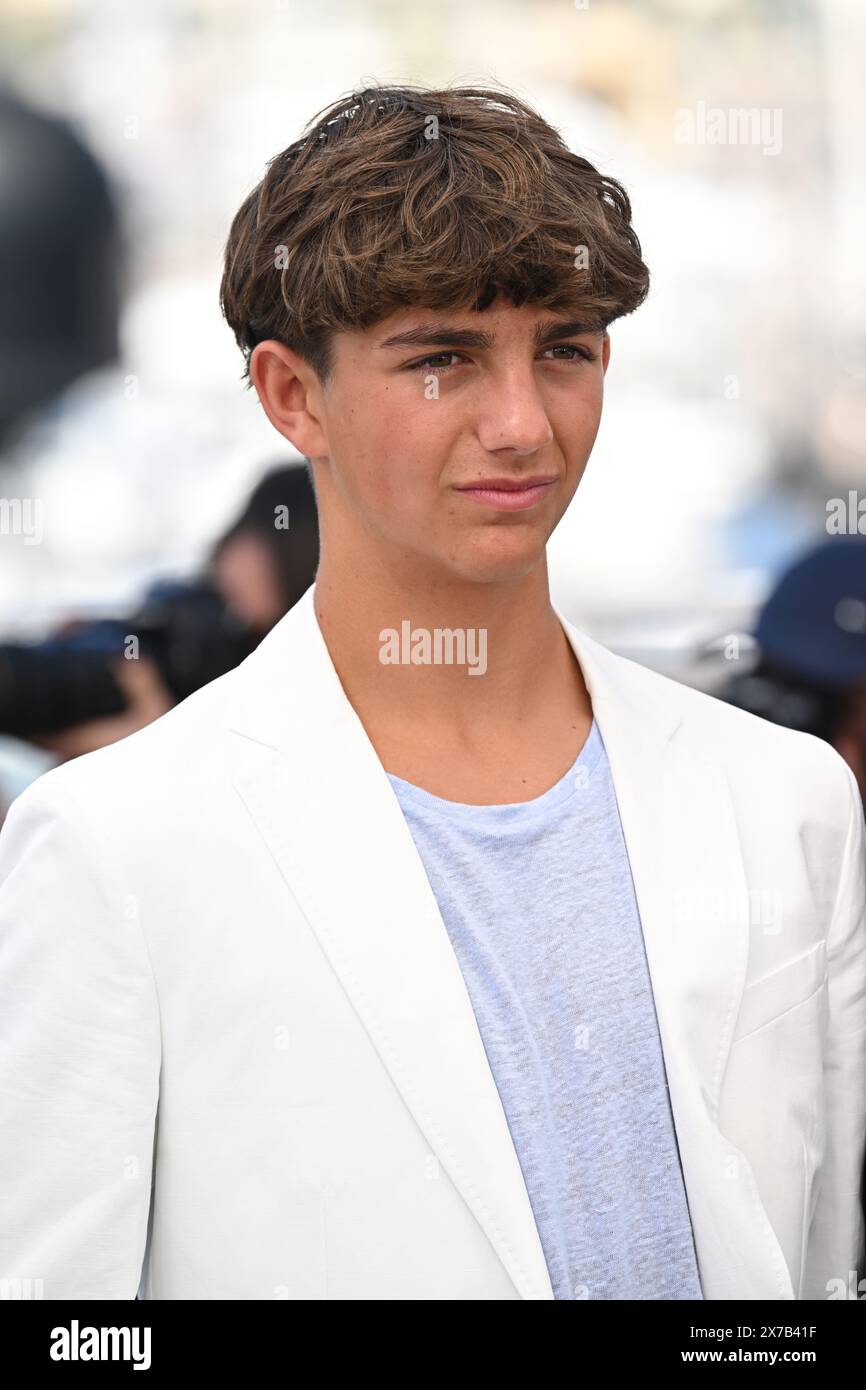 Hayes Costner at the photo call for the film Horizon: An American Saga ...