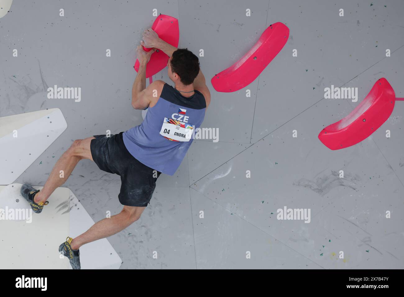 Shanghai. 19th May, 2024. Adam Ondra of the Czech Republic competes in ...