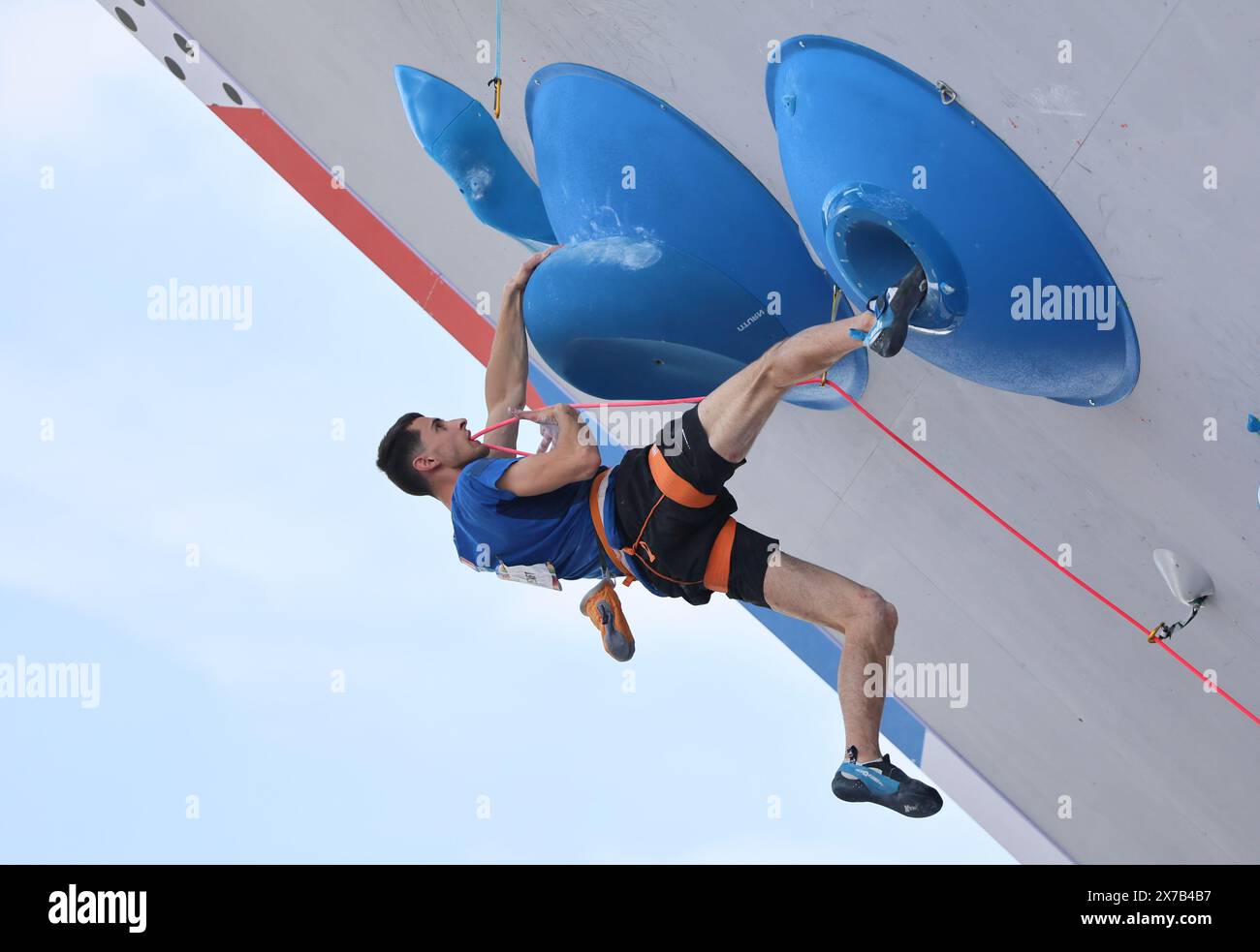 Shanghai. 19th May, 2024. Adam Ondra of the Czech Republic competes in ...