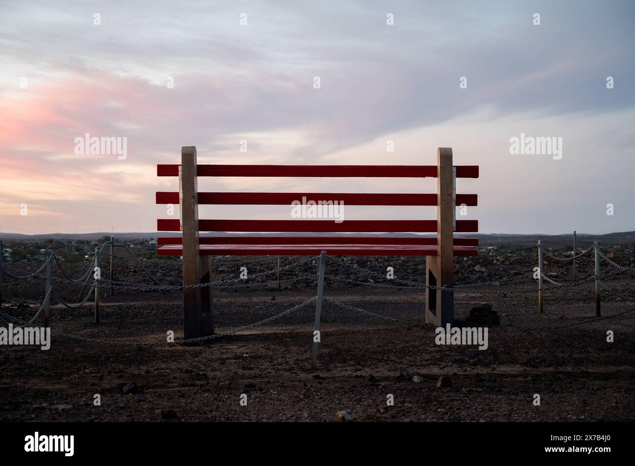 Big Bench at the Line of Load at sunset, looking over Broken Hill, NSW ...