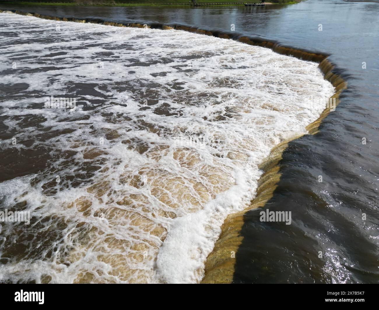 Aerial view of Venta Rapid (Ventas Rumba) waterfall in spring Stock ...