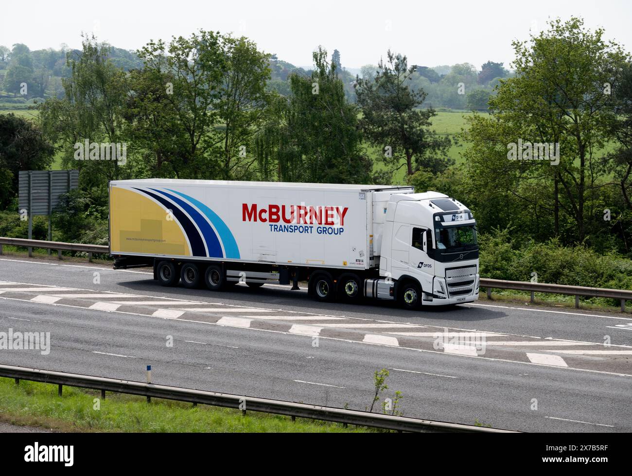 McBurney Transport Group lorry, M40 motorway, Warwickshire, UK Stock ...