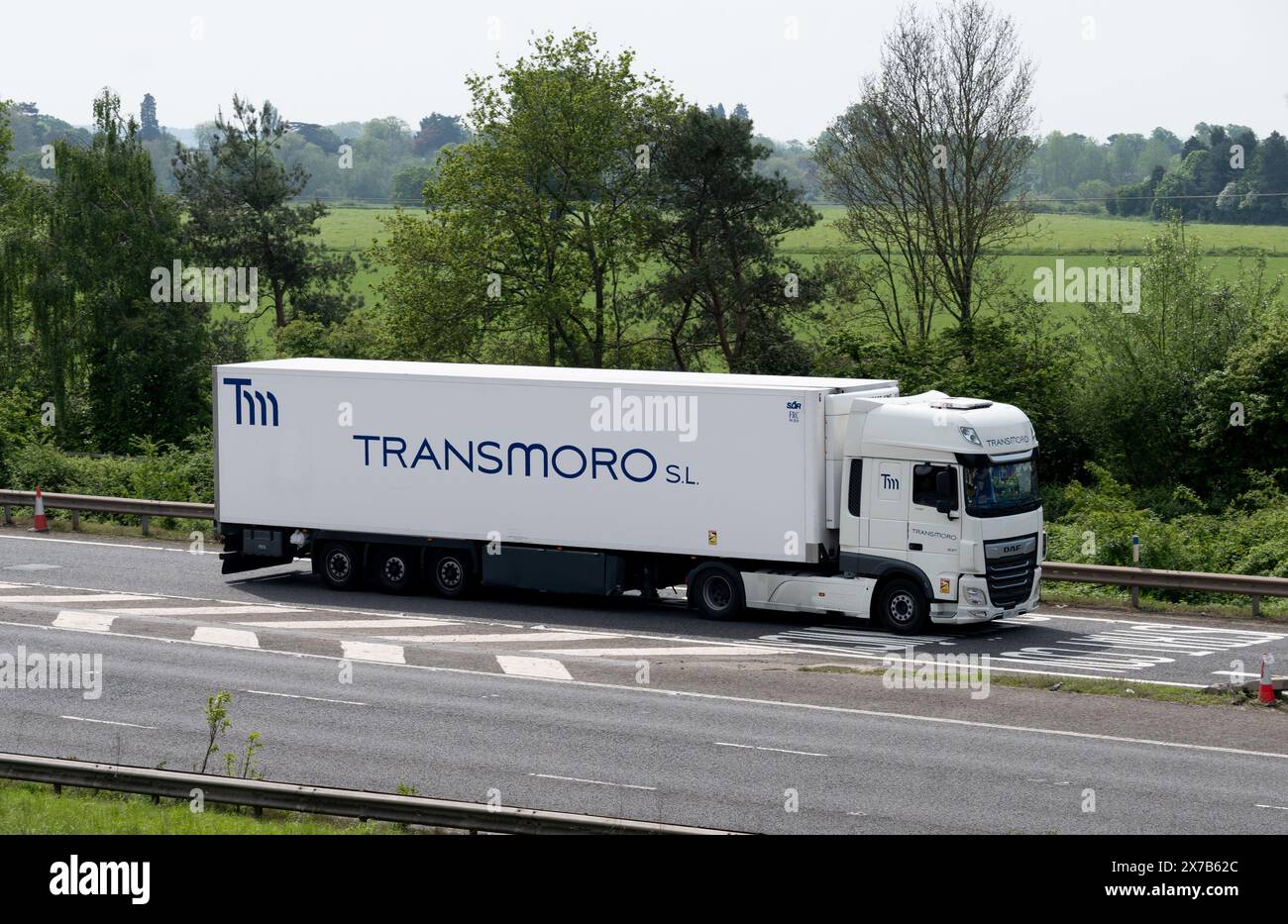 Transmoro lorry, M40 motorway, Warwickshire, UK Stock Photo - Alamy