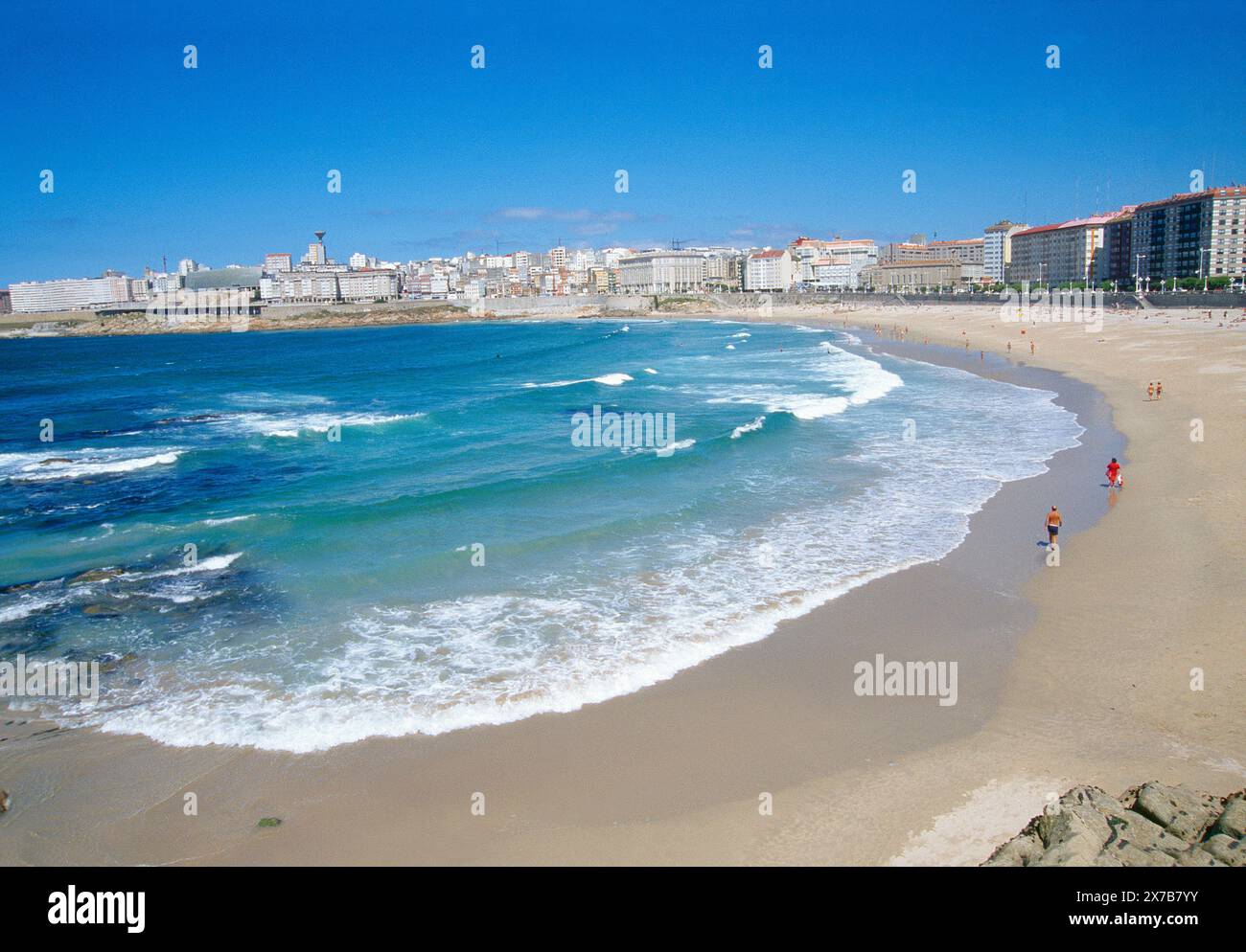 Riazor beach. La Coruña, Spain Stock Photo - Alamy