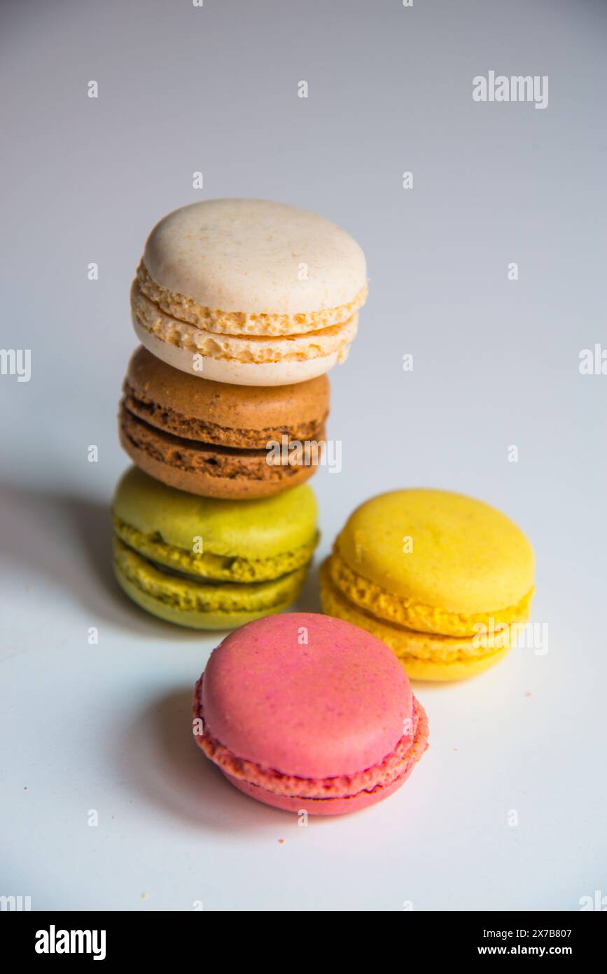 Assorted macaron cakes Stock Photo - Alamy
