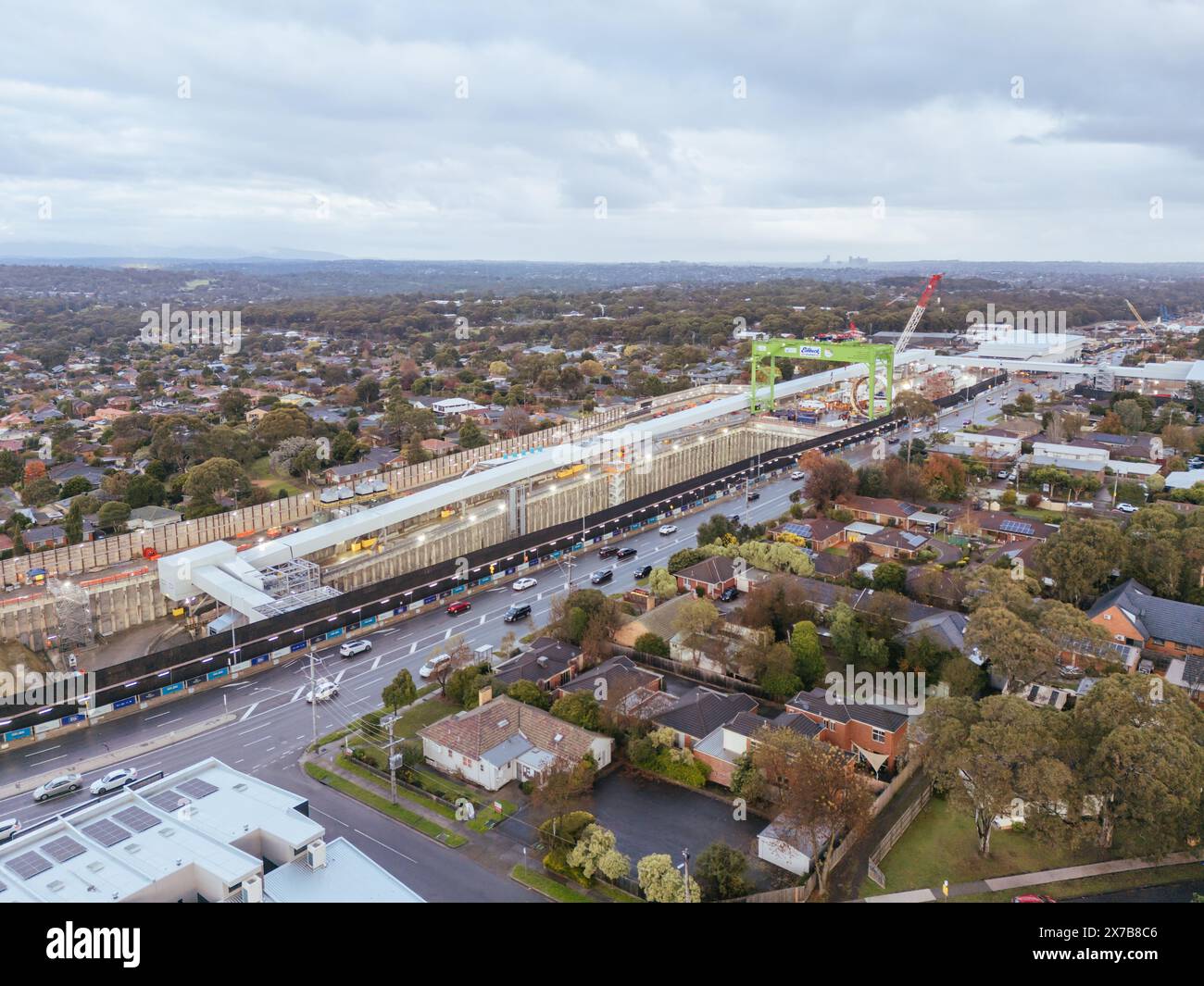 MELBOURNE, AUSTRALIA - MAY 19 2024: Parts of North East Link under ...